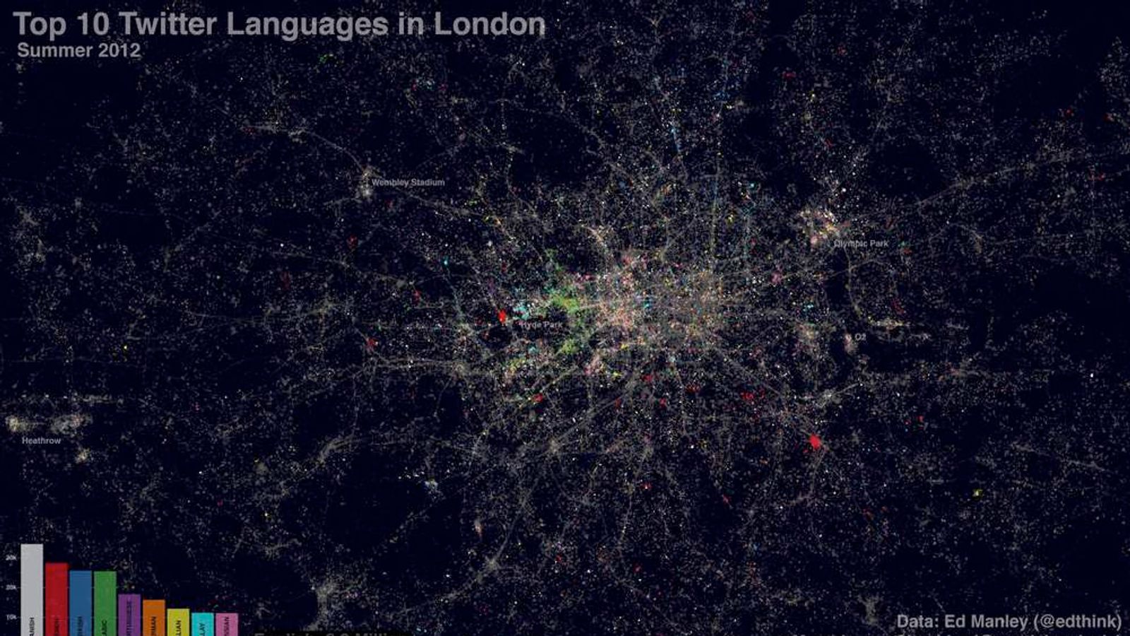 Twitter Map Shows London's Top 10 Languages | UK News | Sky News