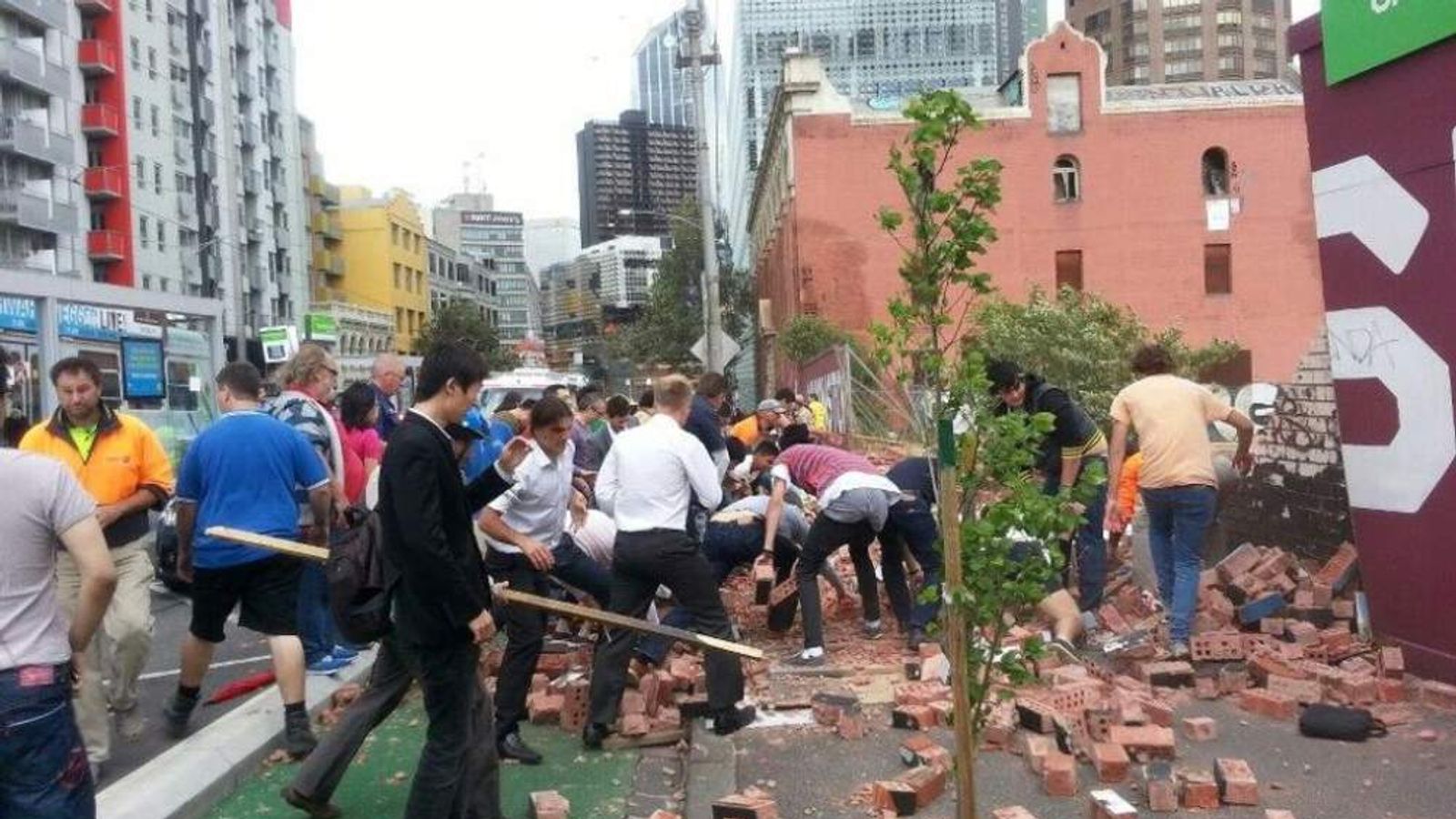 Australia Wall Collapse Kills Two Pedestrians | World News | Sky News
