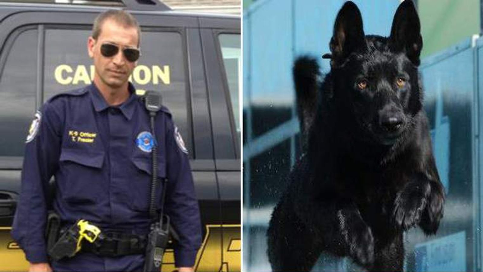 Police Dog Saves Cop From Ambush On Dark Road | US News | Sky News