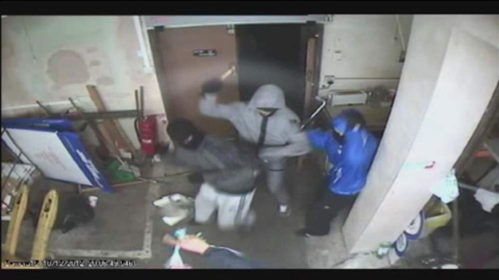 Manchester Robbery: CCTV Shows Violent Attack | UK News | Sky News