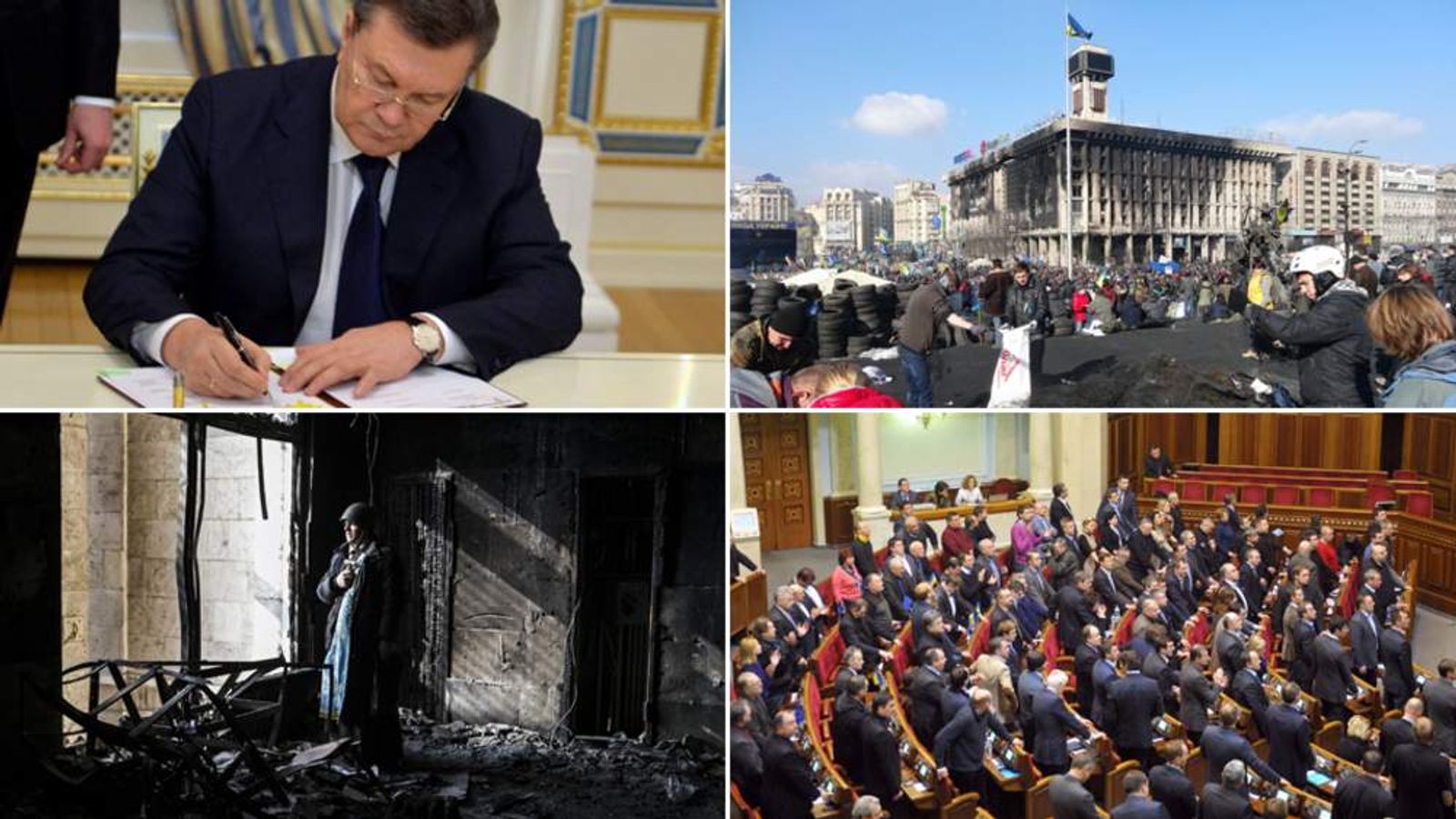 Ukraine Opposition Signs Deal With President | World News | Sky News