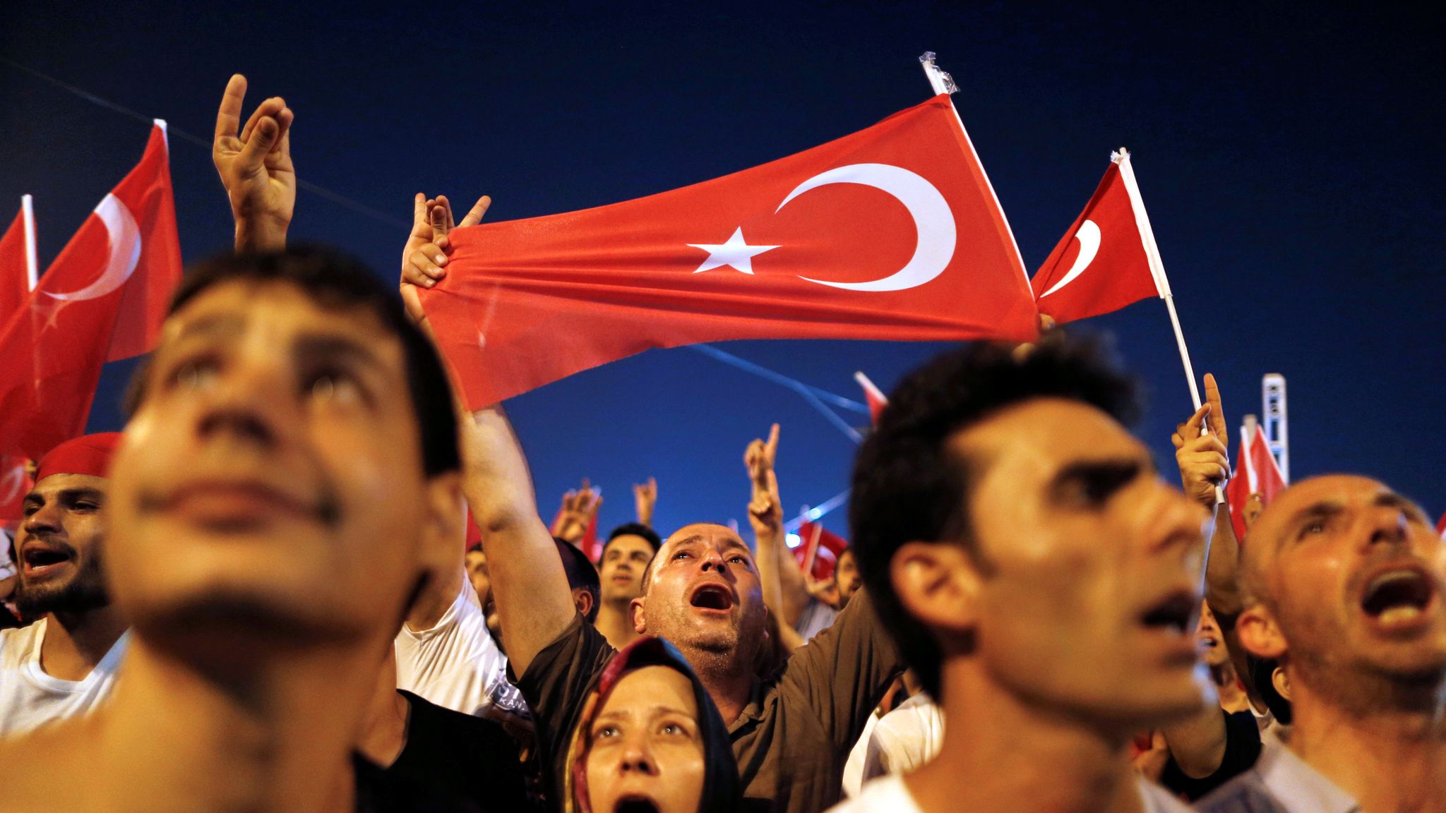 Erdogan Supporters March Across Turkey | World News | Sky News