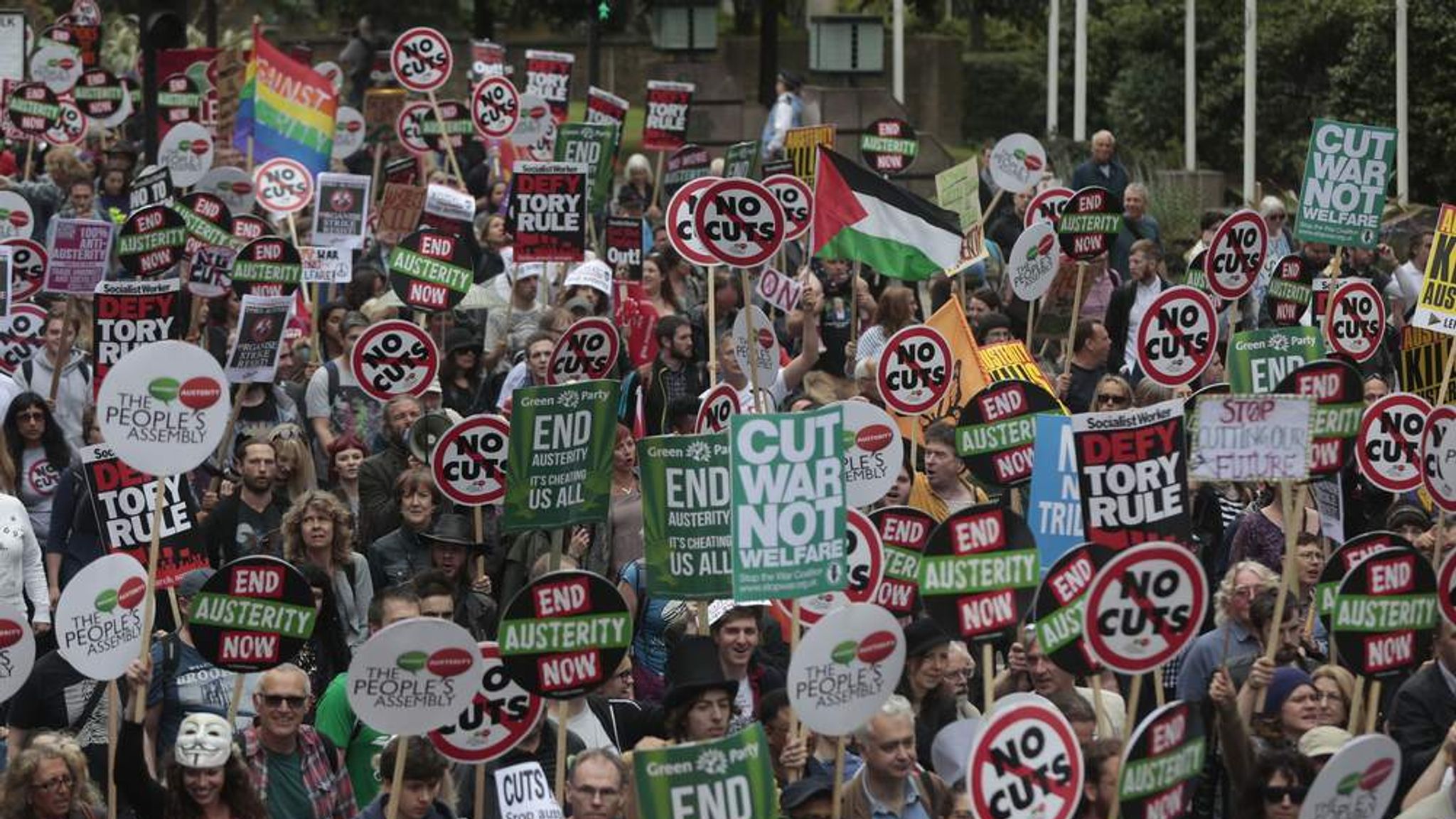 Images: London Anti-Austerity Protests | UK News | Sky News