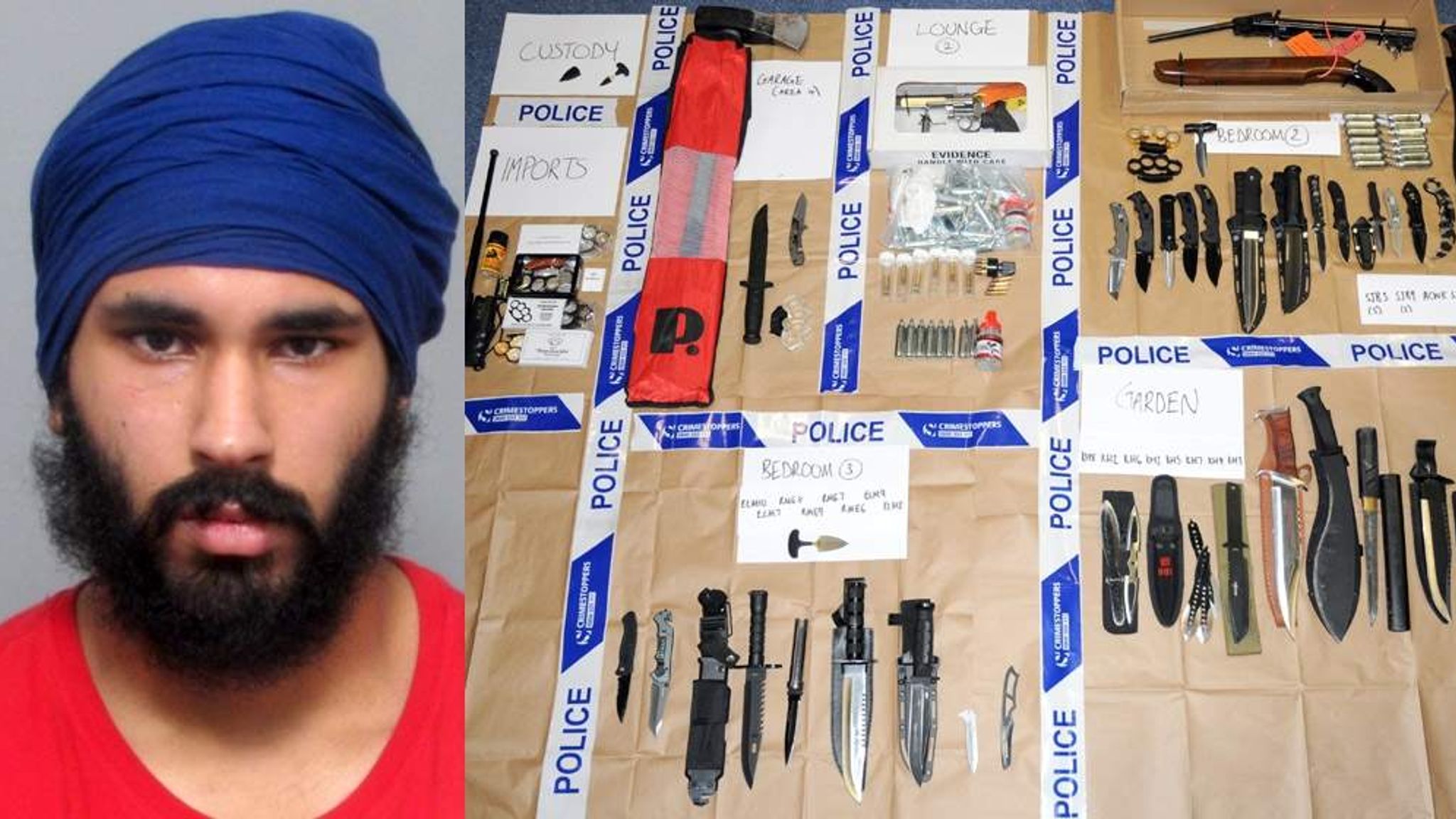 Weapons Stash Includes 100,000-Volt Stun Gun | UK News | Sky News