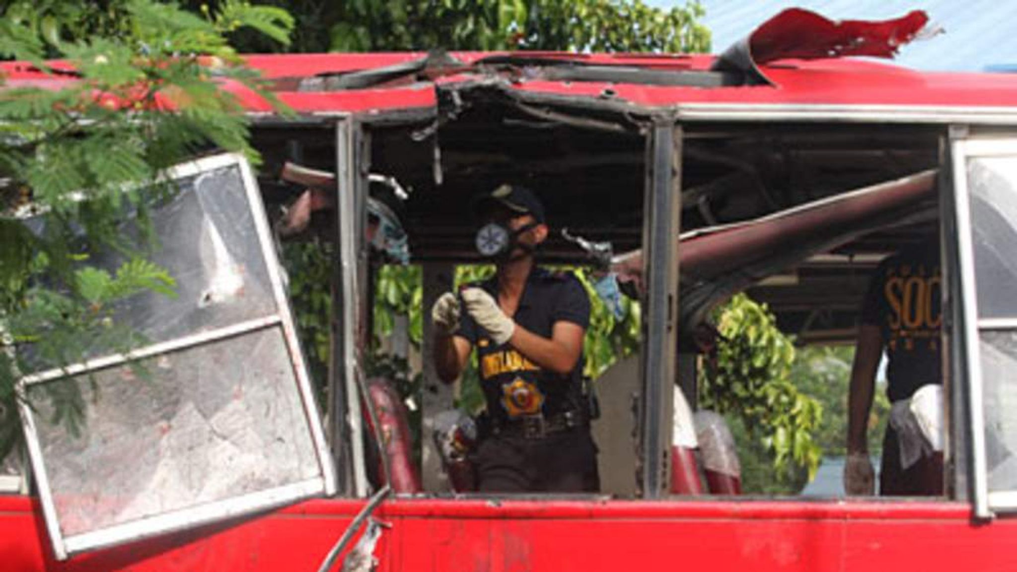 Deadly Bomb Blast On Packed Philippines Bus | World News | Sky News