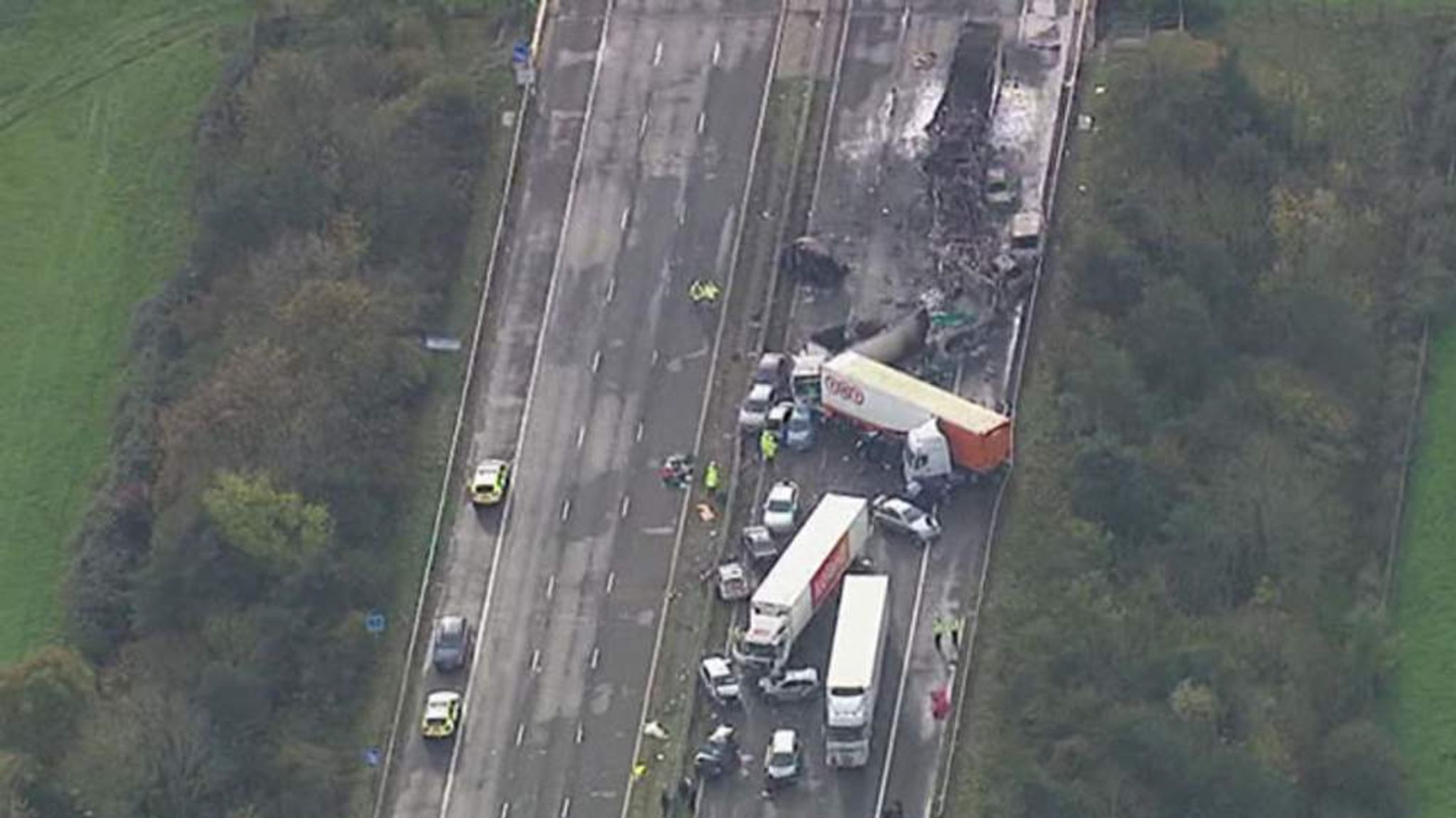 Roadside Vigil For M5 Tragedy Victims | UK News | Sky News