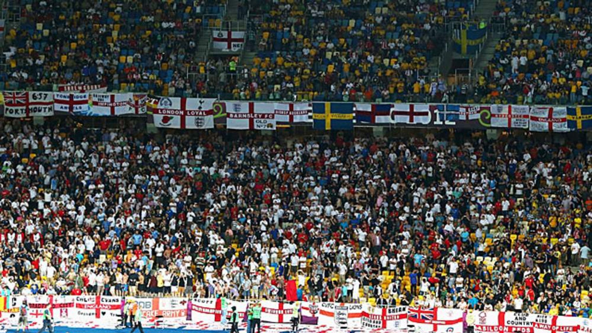 Uefa Probes England Fans' 'Pitch Invasion Bid' | Scoop News | Sky News
