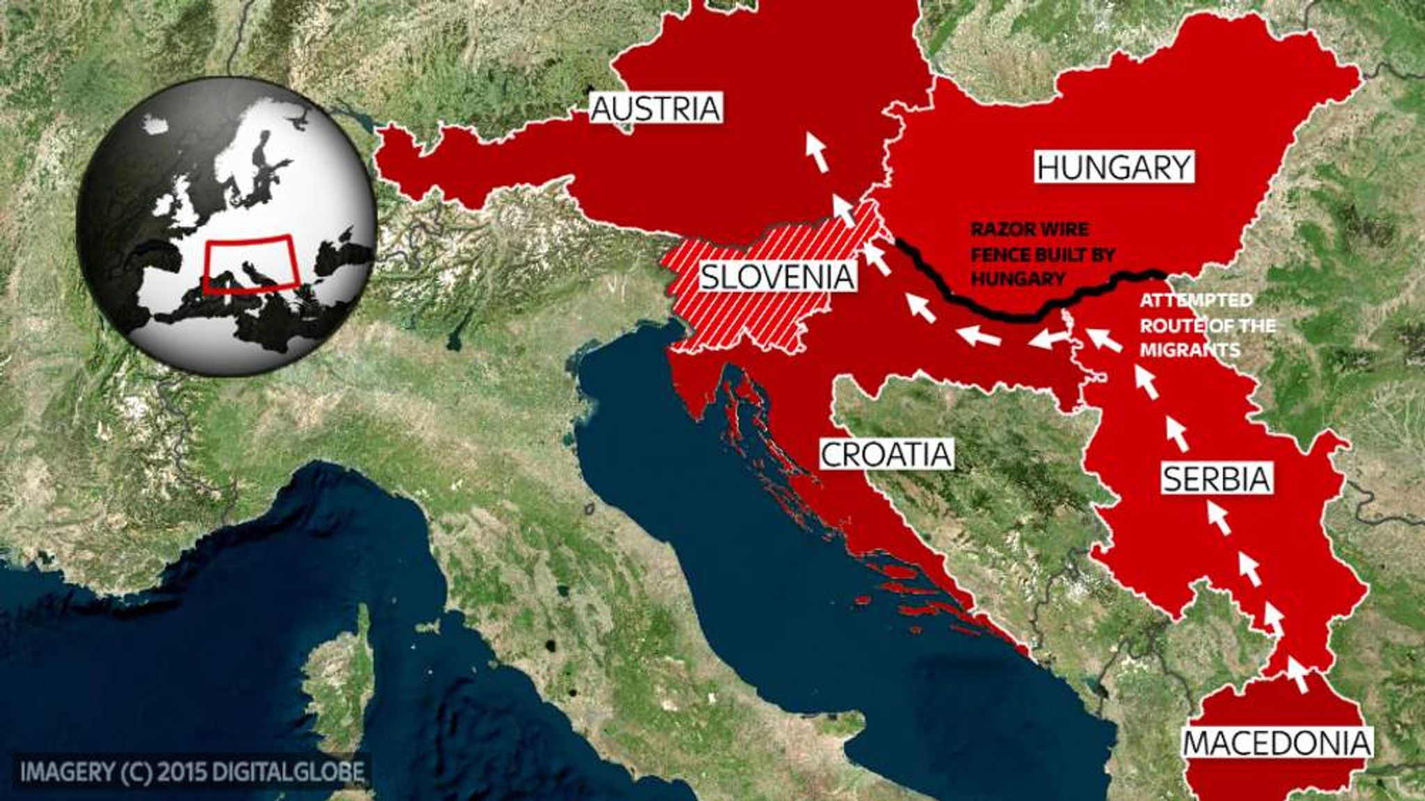 Thousands Stranded By Hungary Border Closure | World News | Sky News