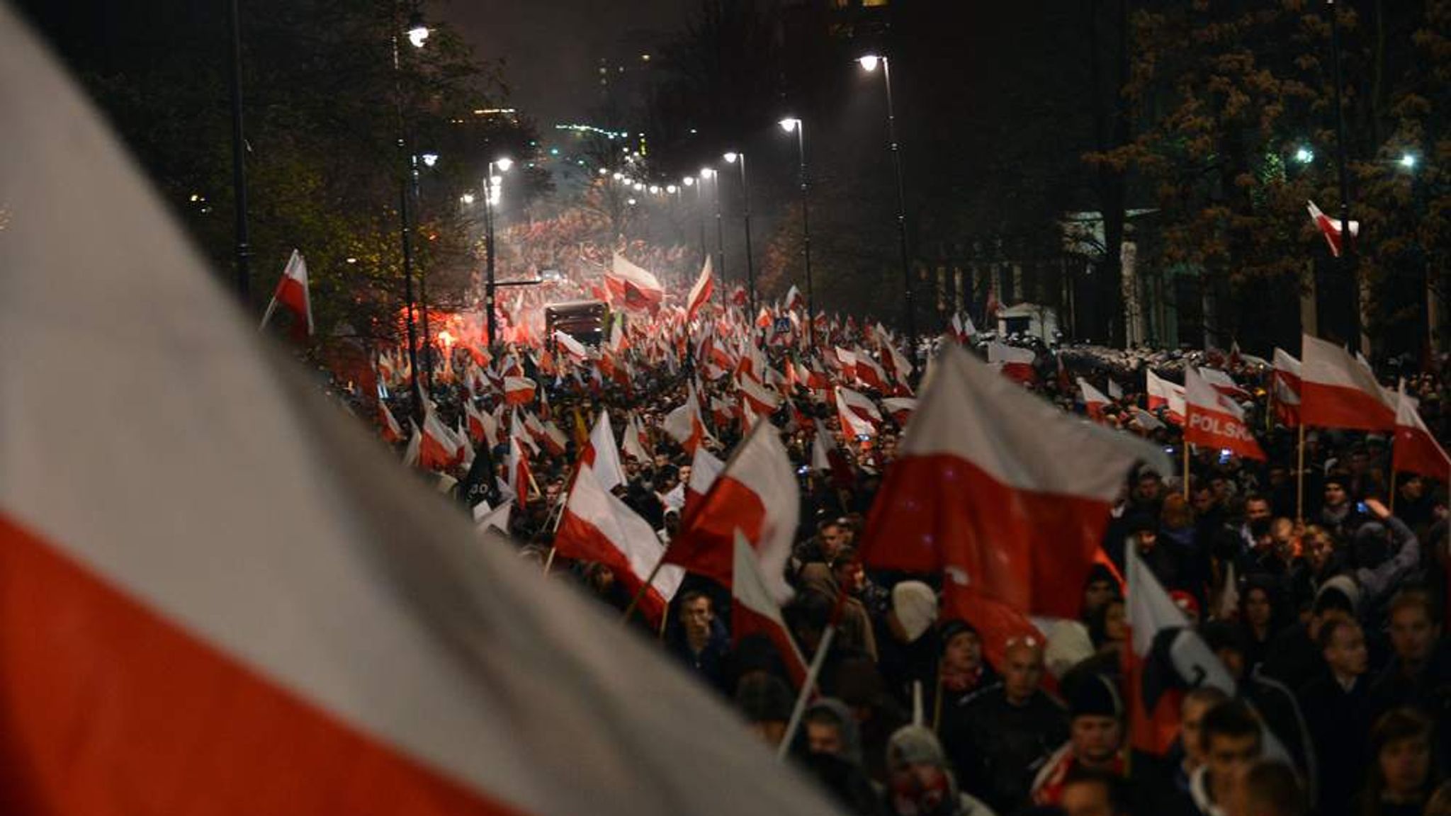 Poland: Right-Wing March Turns Violent | World News | Sky News
