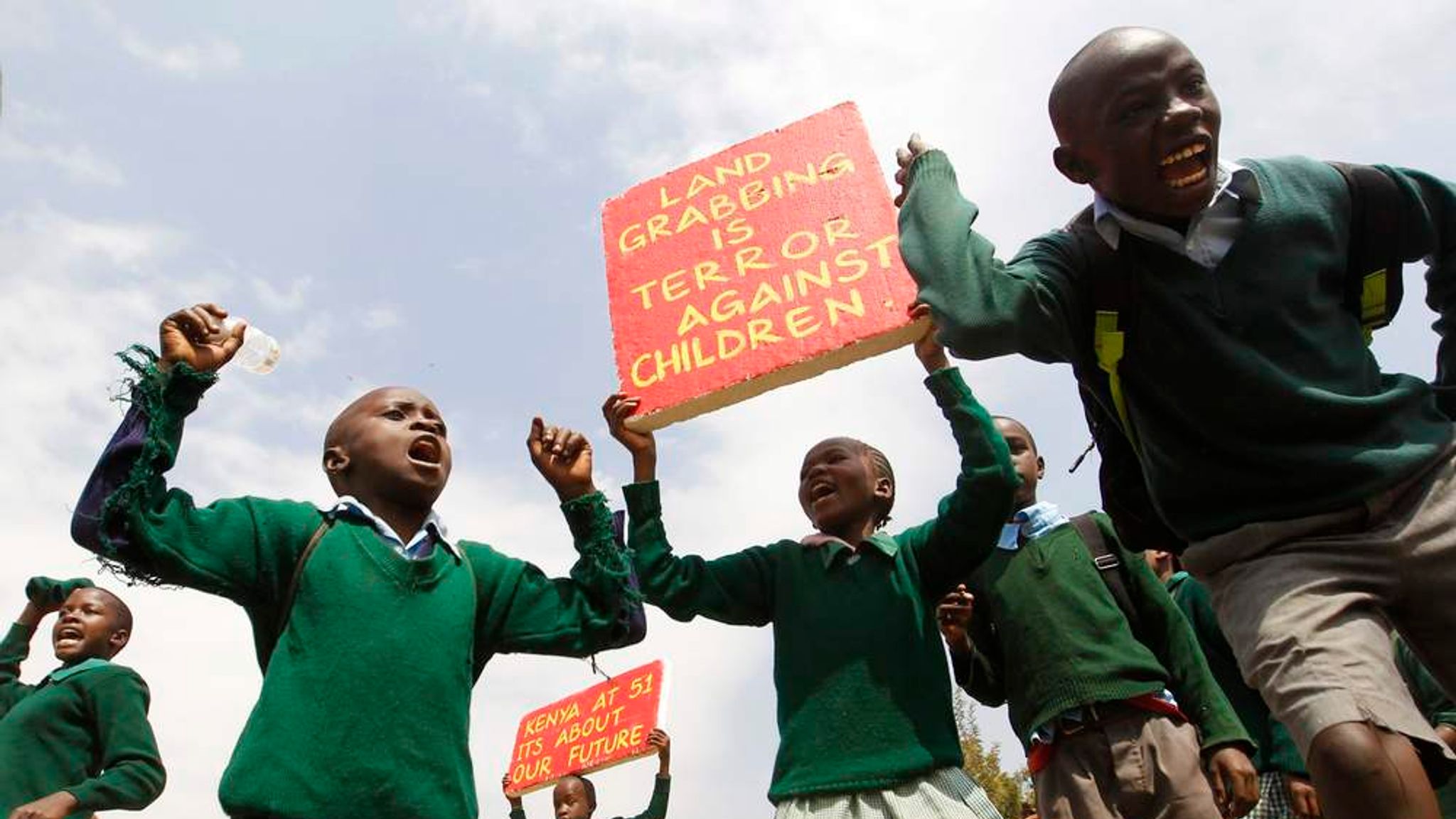 Children Teargassed After Playground Protest | World News | Sky News