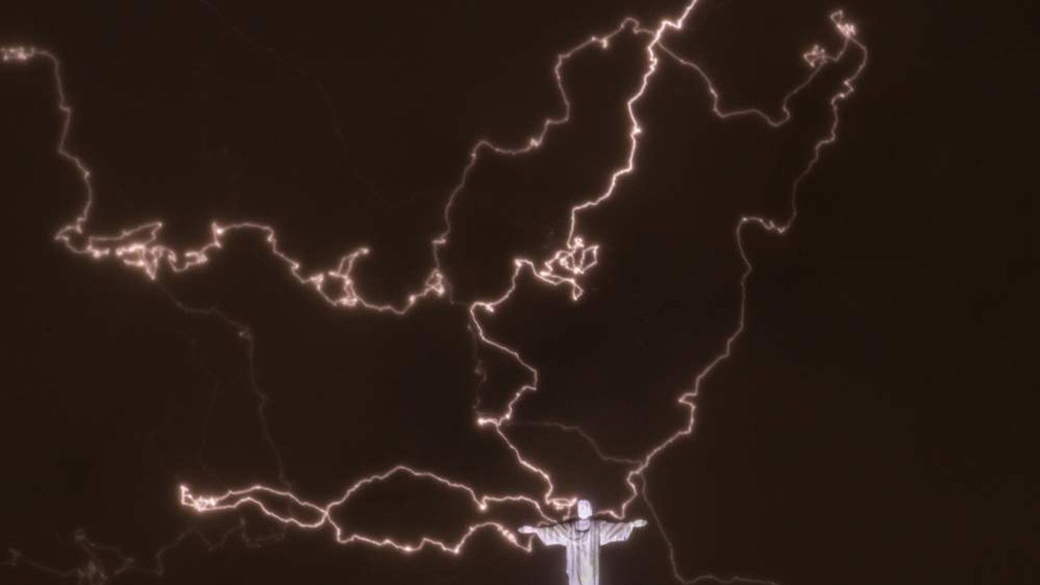 Jesus Statue Rio Lightning
