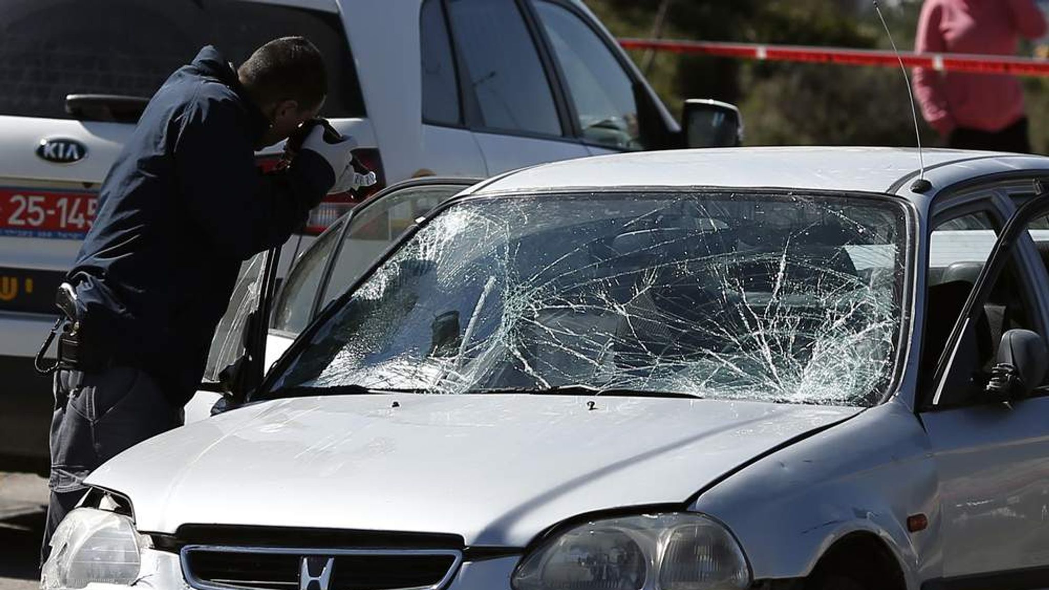 Israel: Suspect Shot After Car Rams Crowd | World News | Sky News