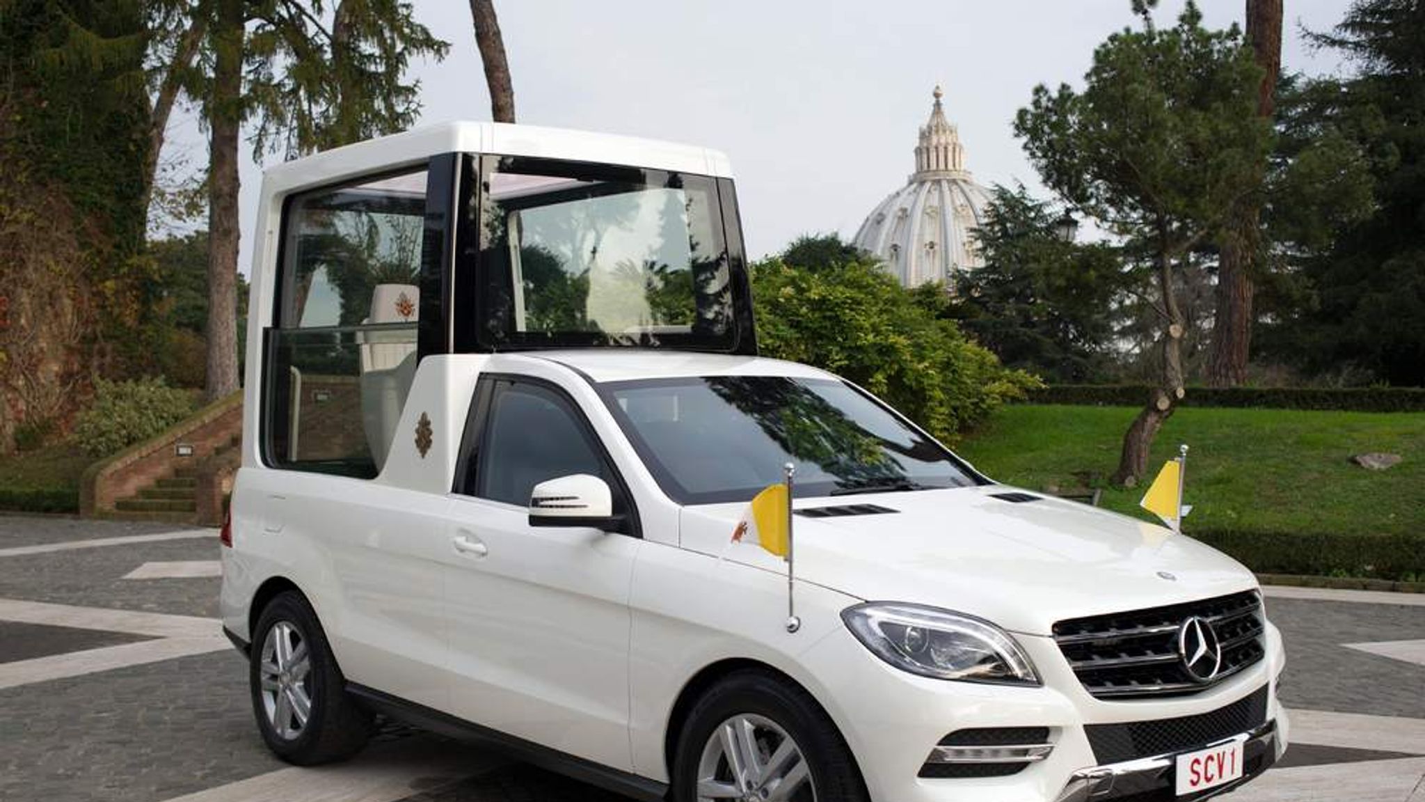 New Custom Popemobile Delivered To Vatican | World News | Sky News