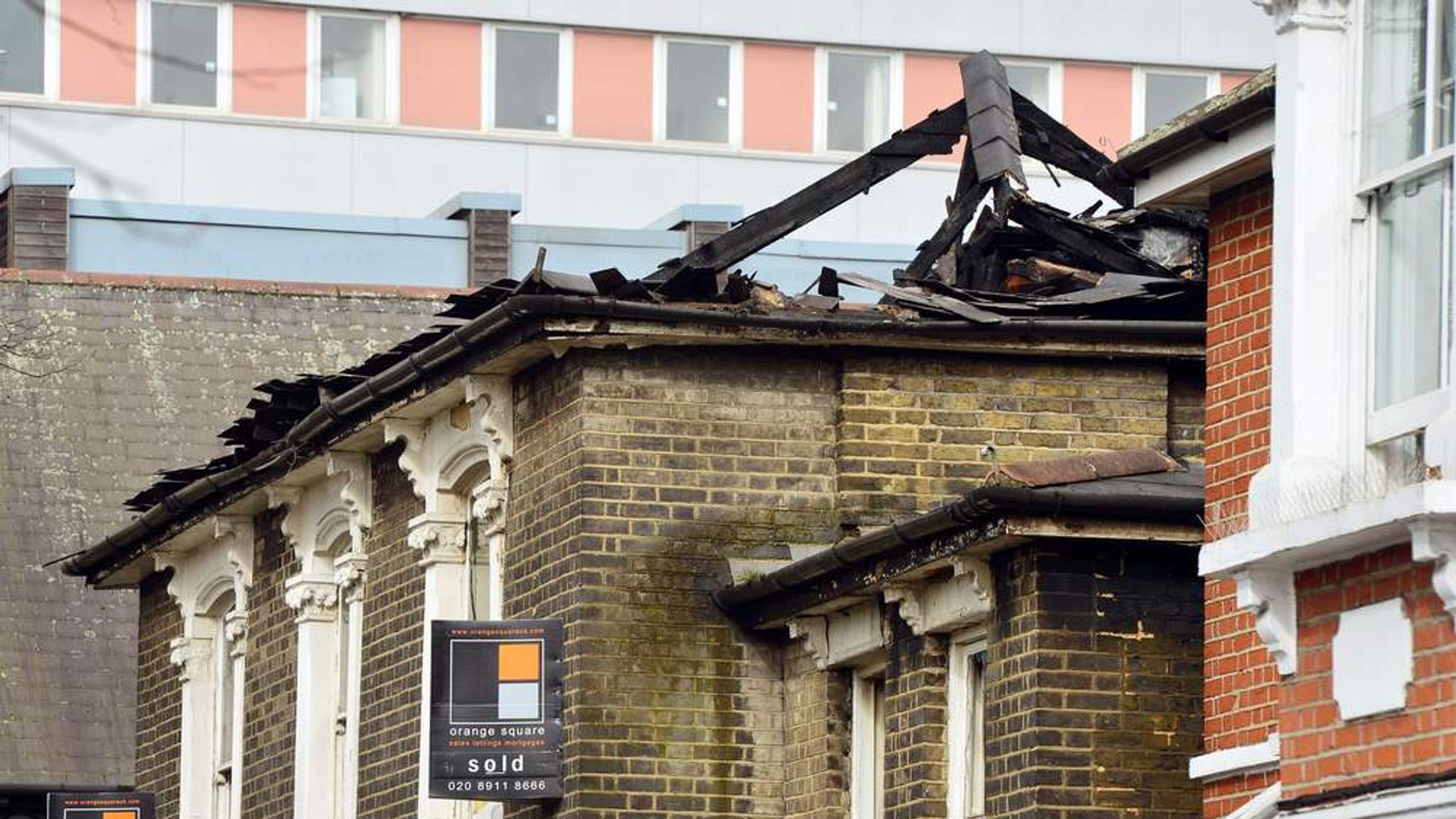 Fire Ravages Disused House In East London | UK News | Sky News