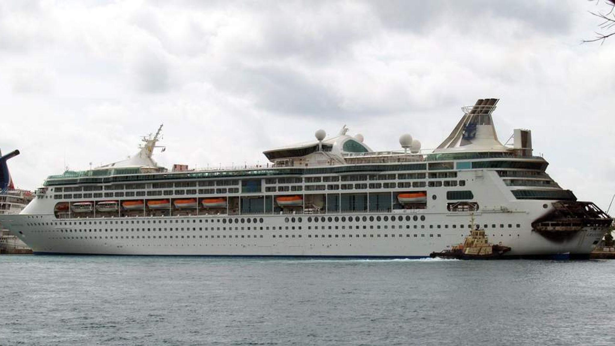 Fire On Royal Caribbean Cruise Ship In Bahamas | World News | Sky News