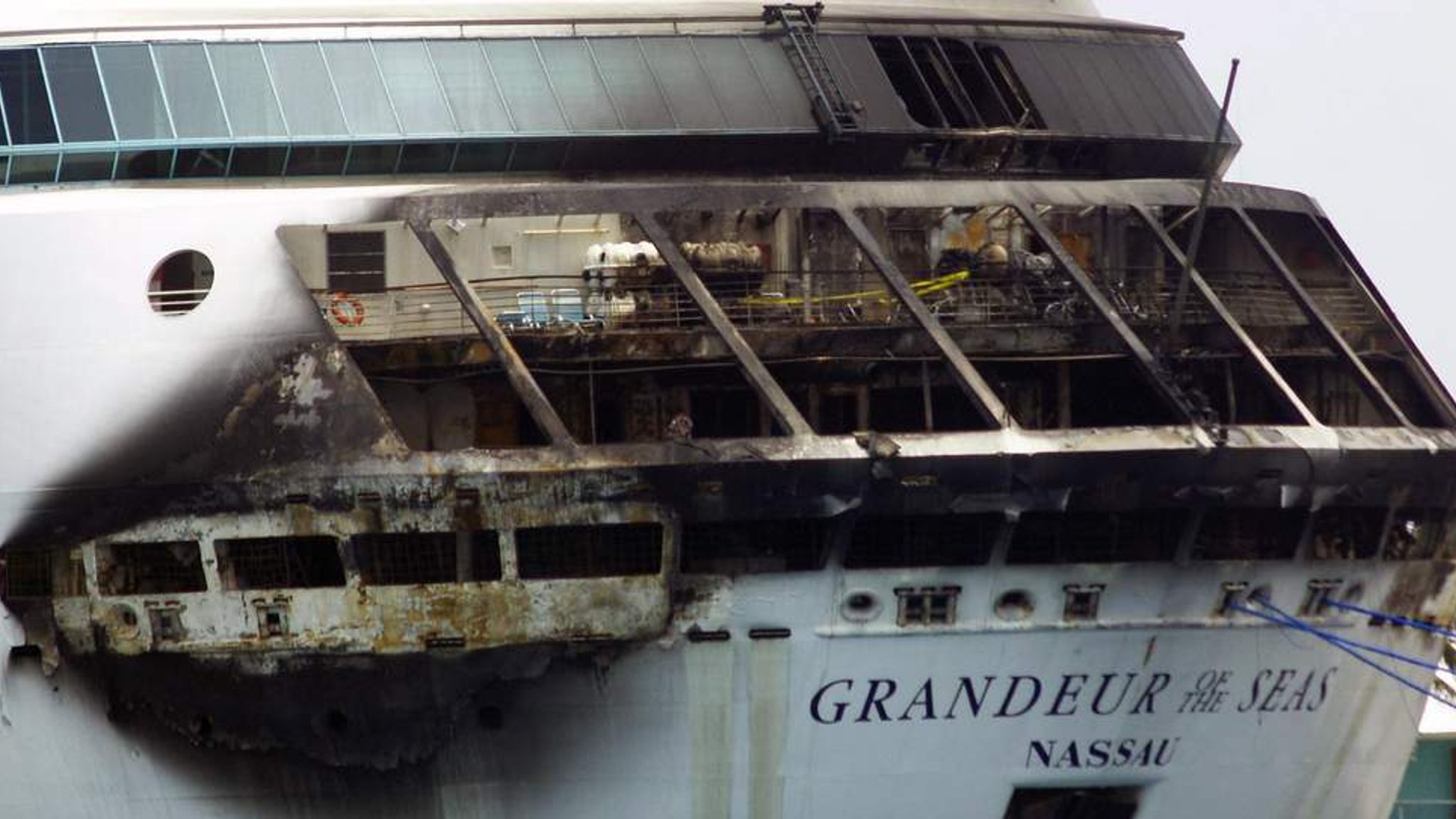 Fire On Royal Caribbean Cruise Ship In Bahamas | World News | Sky News