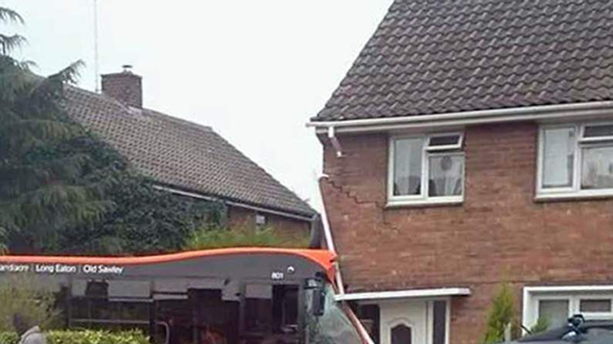 Bus Crash: House Damaged After Collision | UK News | Sky News
