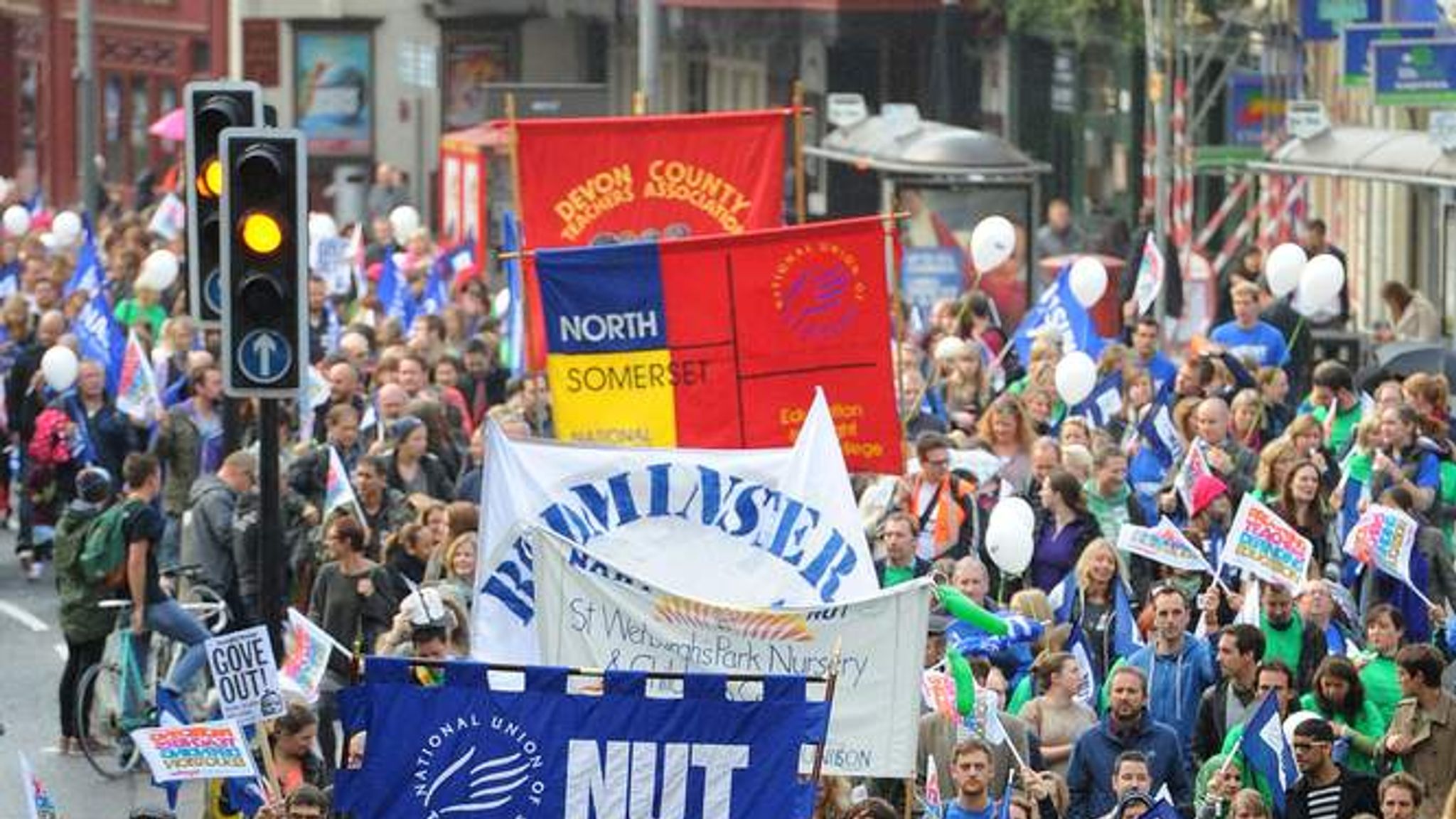 Teachers' Strike Closes Thousands Of Schools | Politics News | Sky News