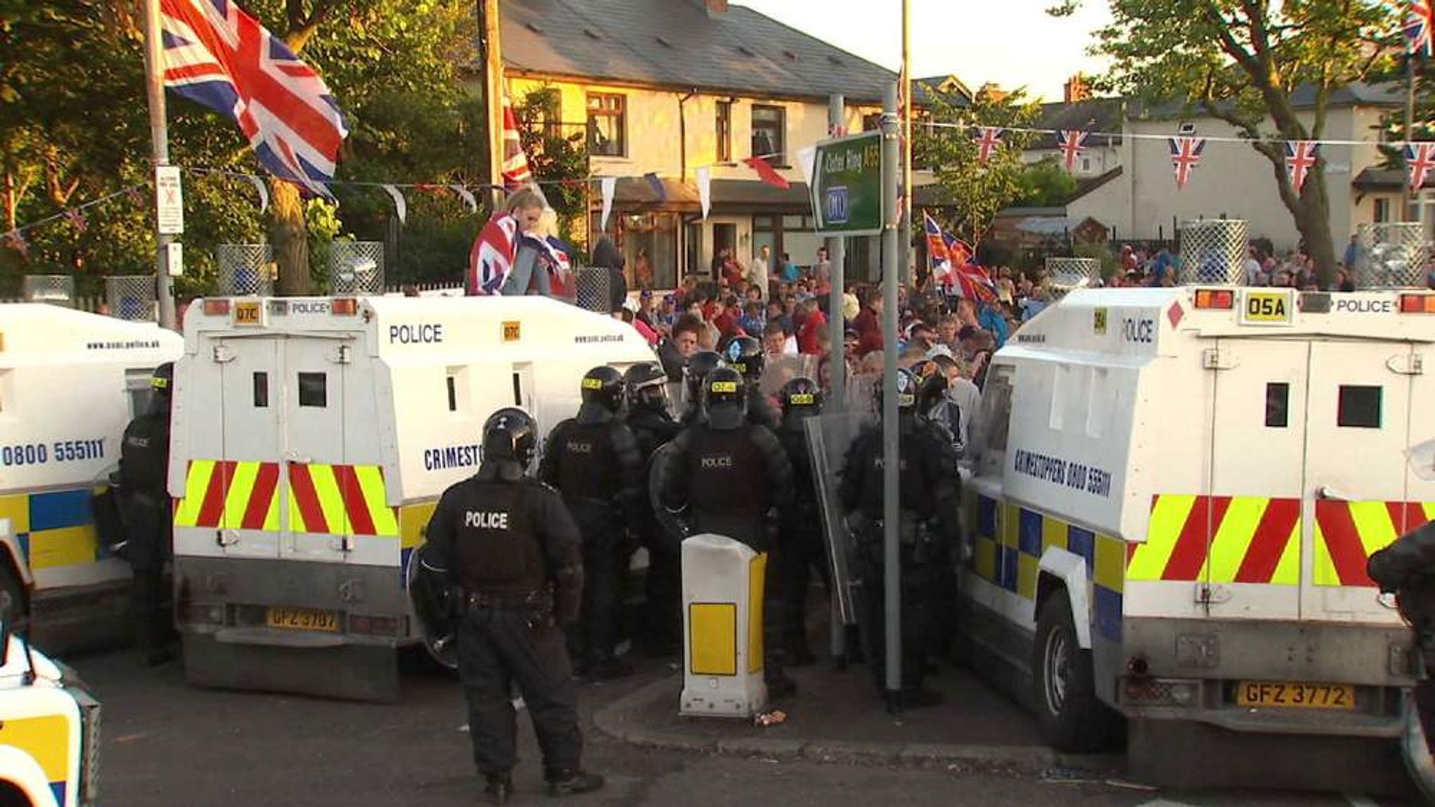 Belfast Violence Flares For Third Night | UK News | Sky News