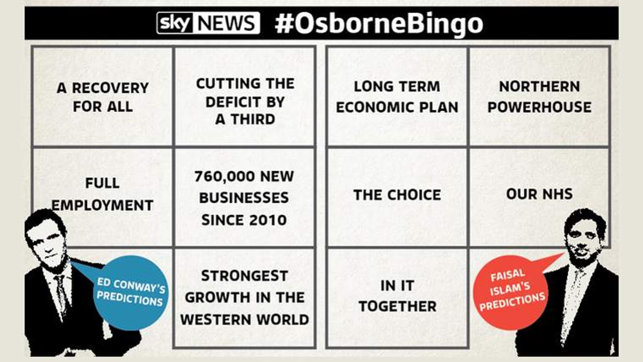 Autumn Statement Bingo: What To Listen Out For | Politics News | Sky News