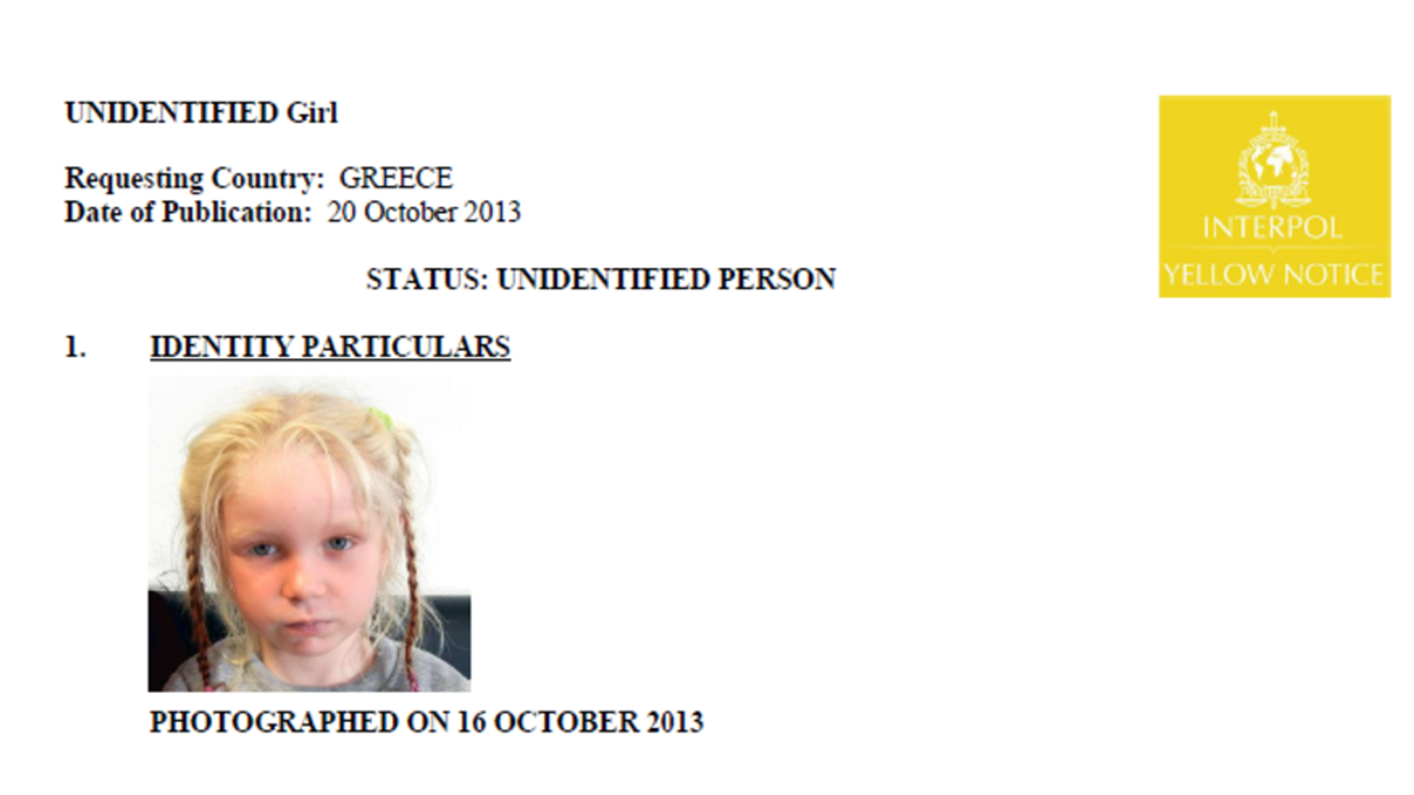 Maria: Interpol To Help Greece With DNA Check | World News | Sky News