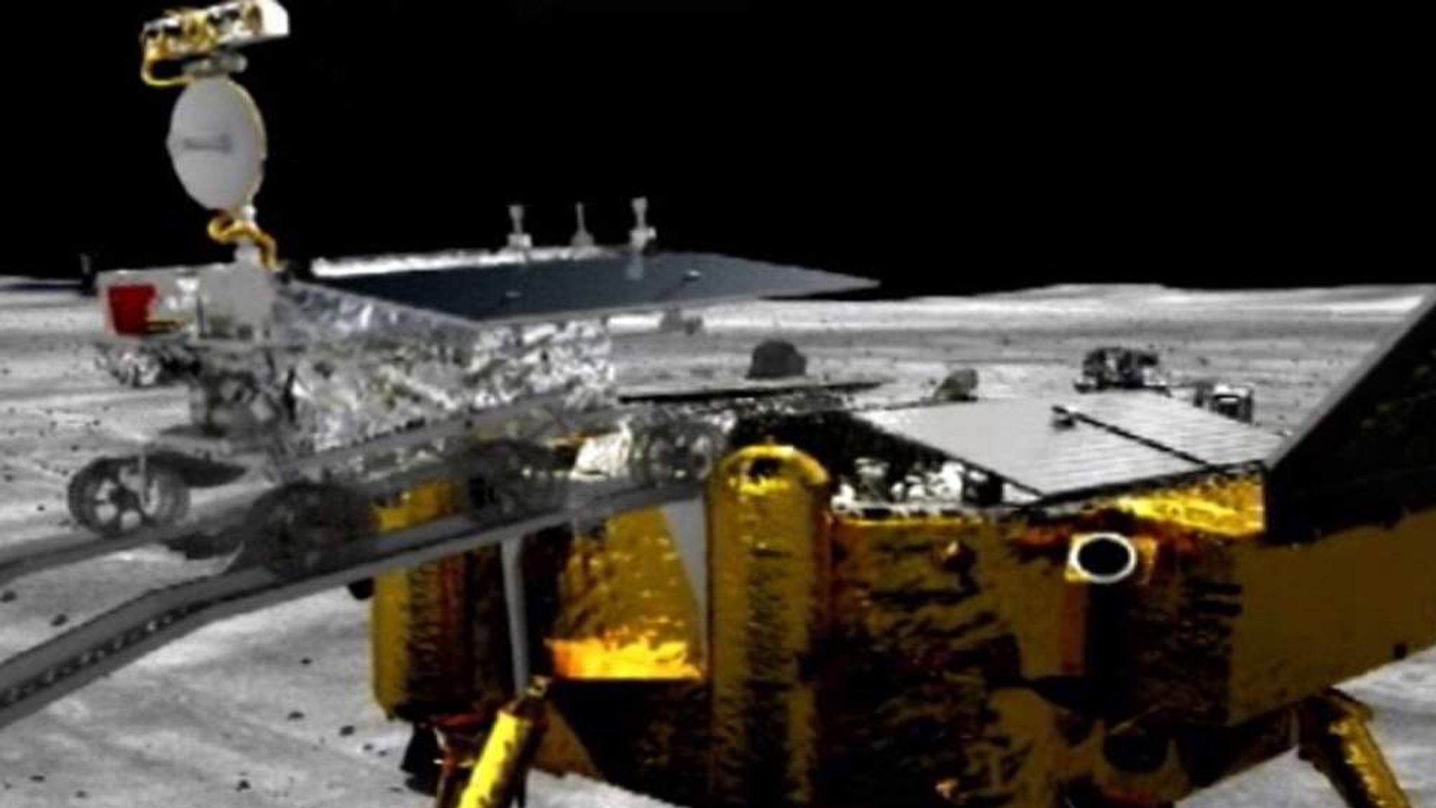 China's Rover 'Jade Rabbit' Explores Moon | World News | Sky News