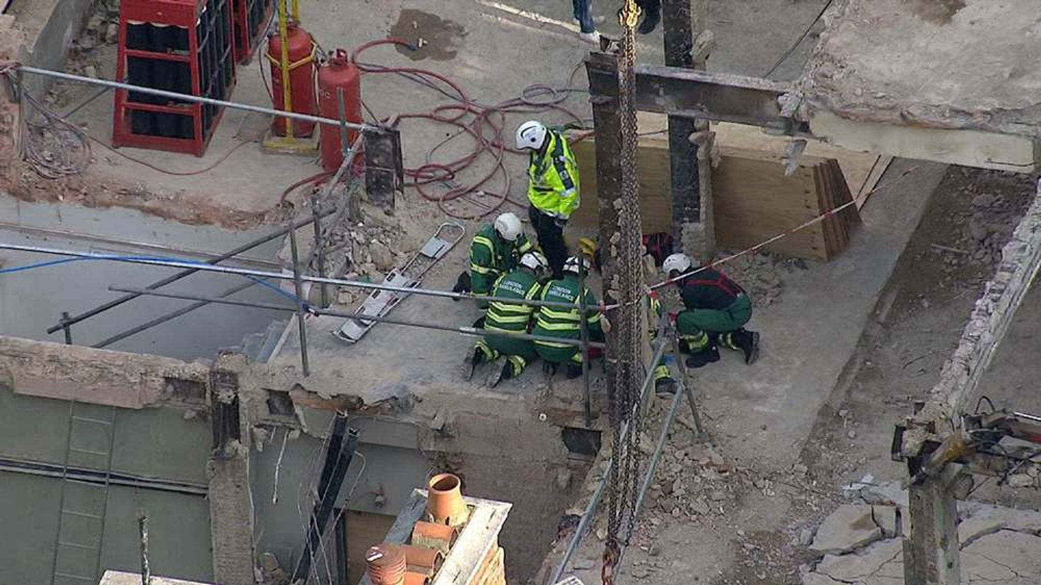 Man Killed In London Building Collapse | UK News | Sky News