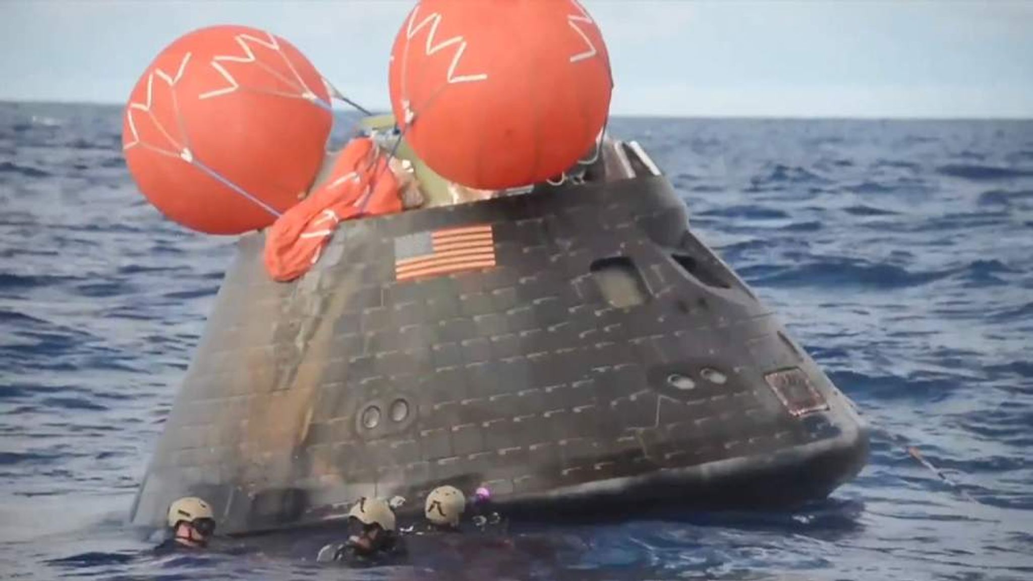 Watch: Orion Re-Enters Earth's Atmosphere | US News | Sky News