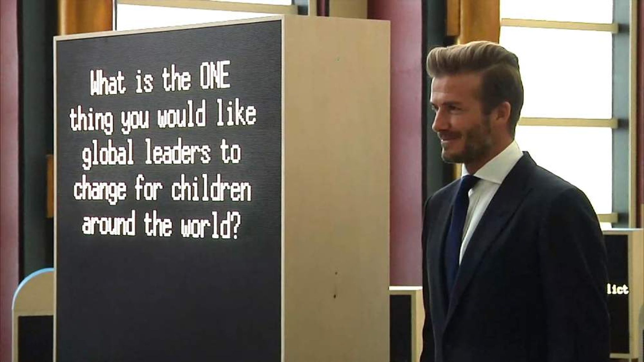 Beckham Wants 'Fair Chance' For All Children | UK News | Sky News