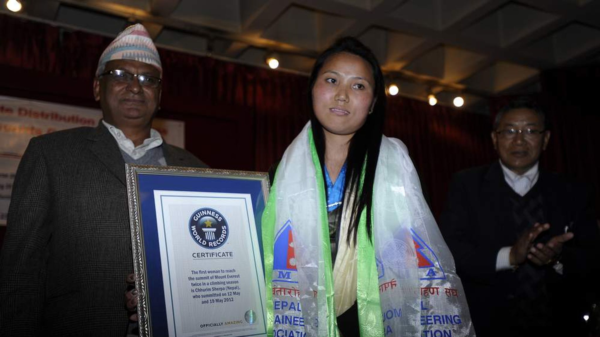 Woman Climbs Everest Twice In A Week | World News | Sky News