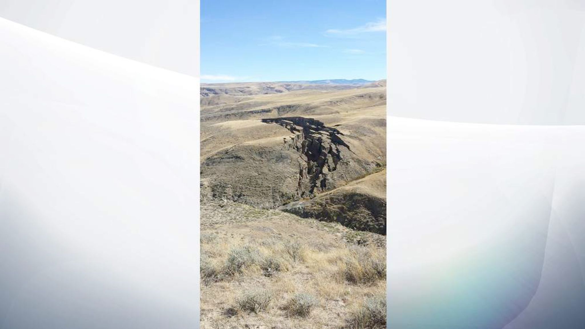 Massive Crack Opens In Wyoming Mountains | US News | Sky News
