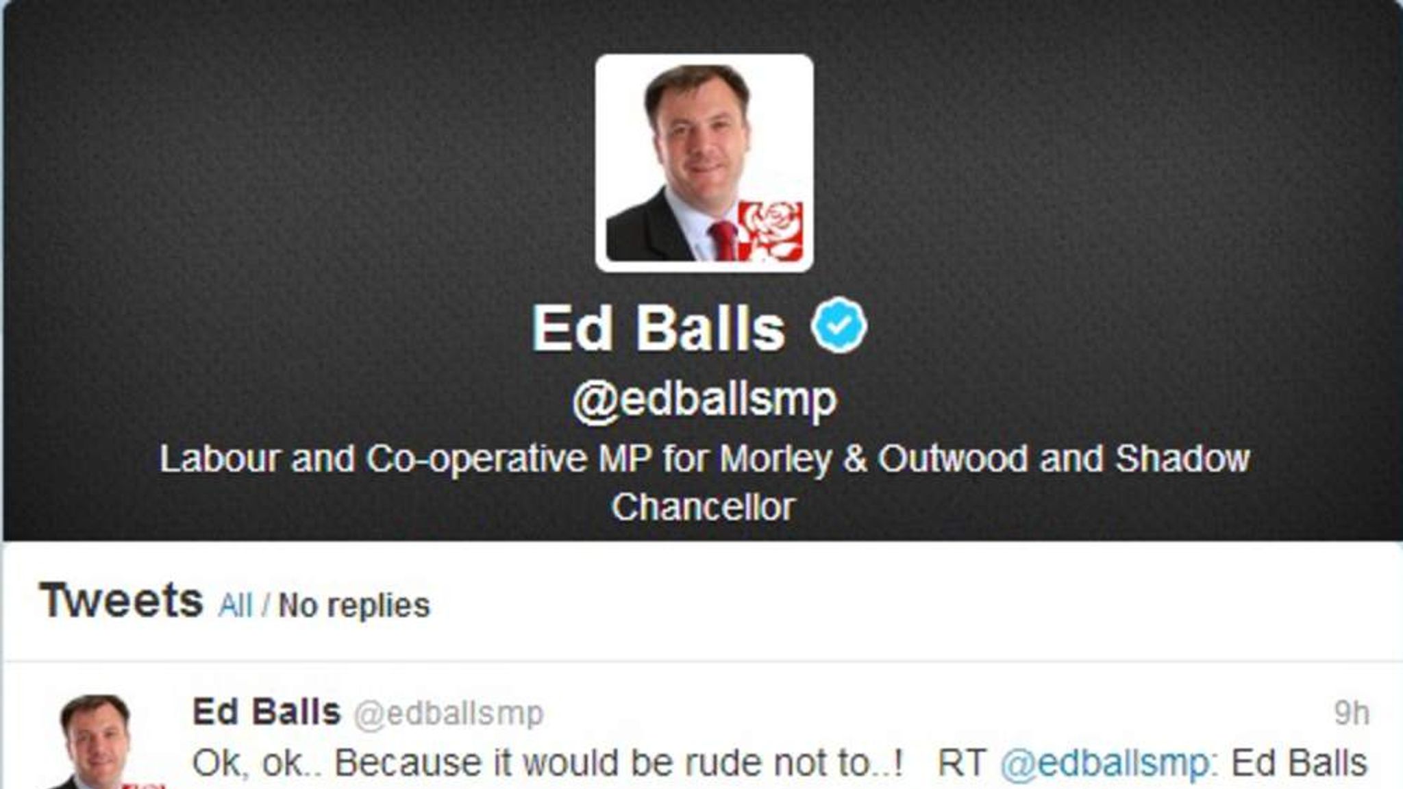 Twitter Users Mark 'Ed Balls Day' Anniversary | UK News | Sky News