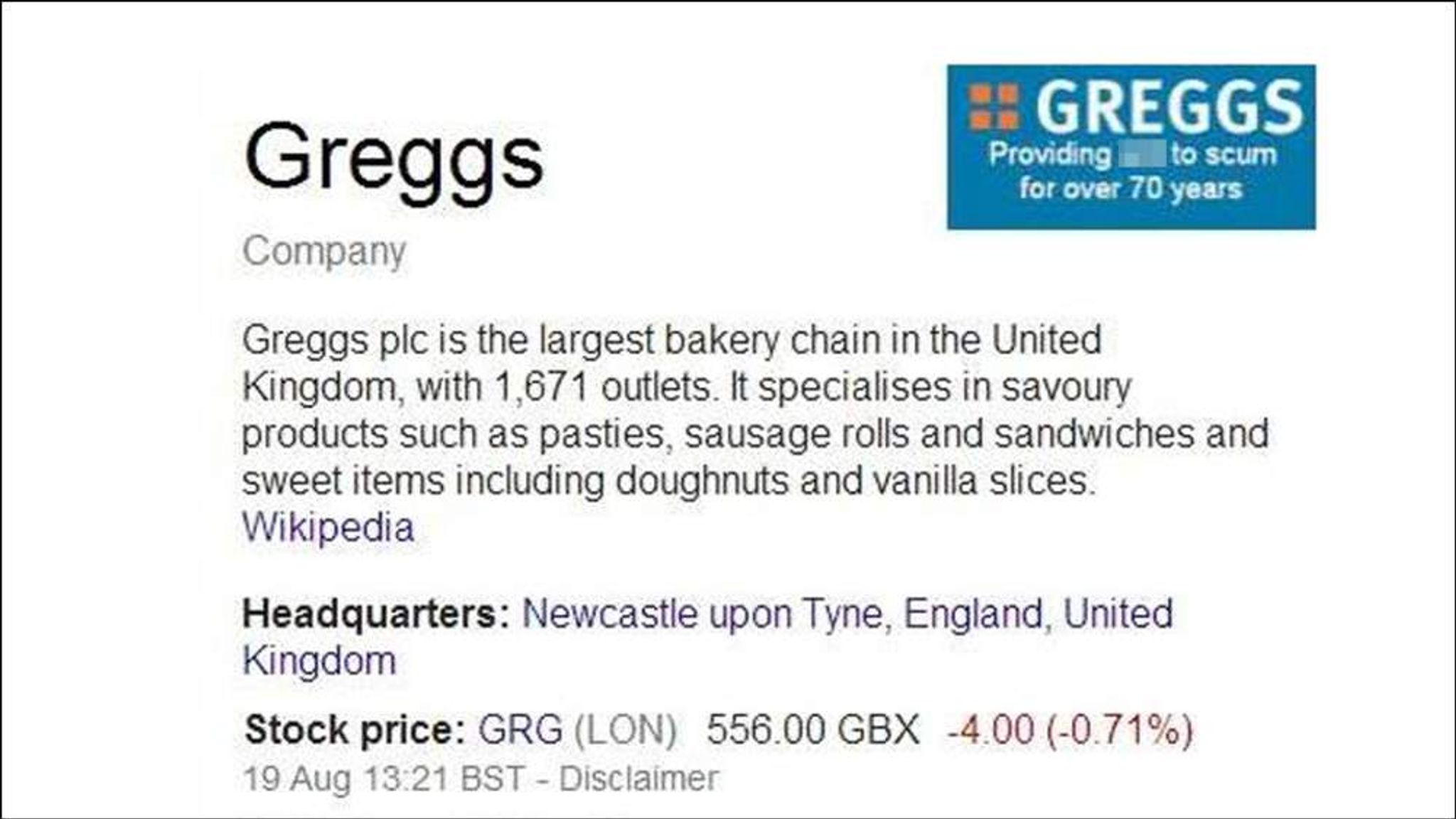 Greggs 'Scum' Logo On Google Goes Viral | UK News | Sky News