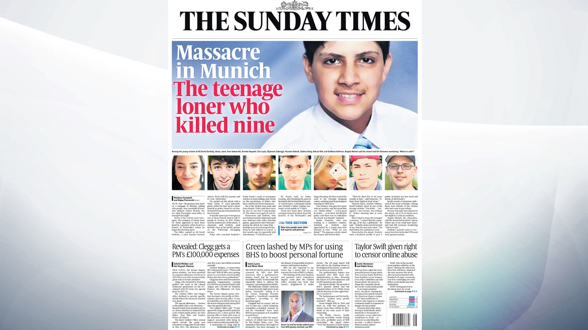 Sunday's National Newspaper Front Pages | UK News | Sky News