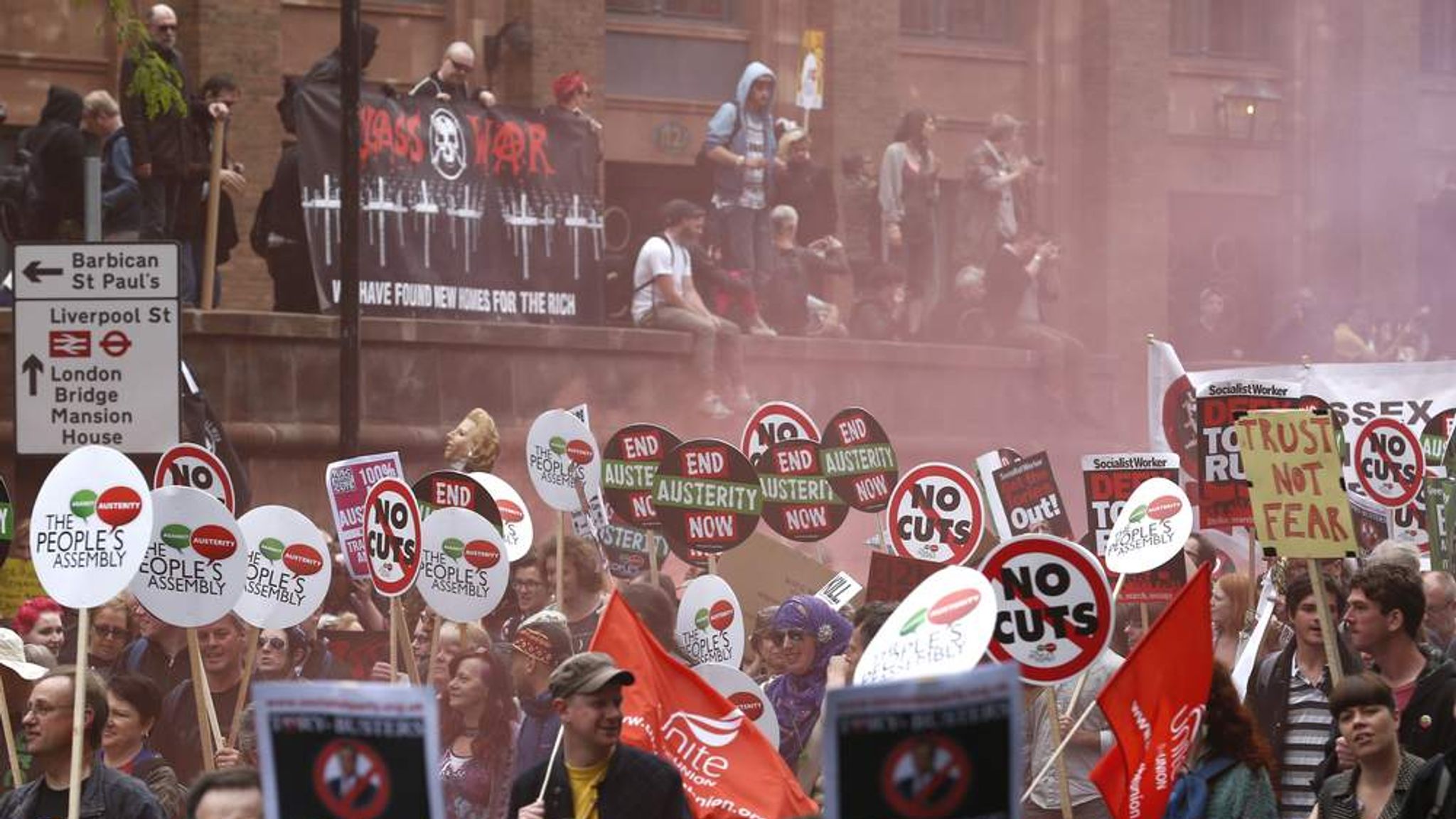 Images: London Anti-Austerity Protests | UK News | Sky News