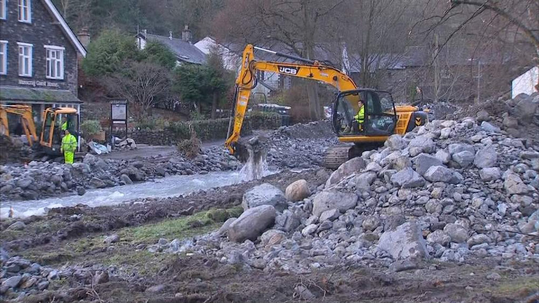 'Tsunami' Flood Hits Devastated Village Again | UK News | Sky News
