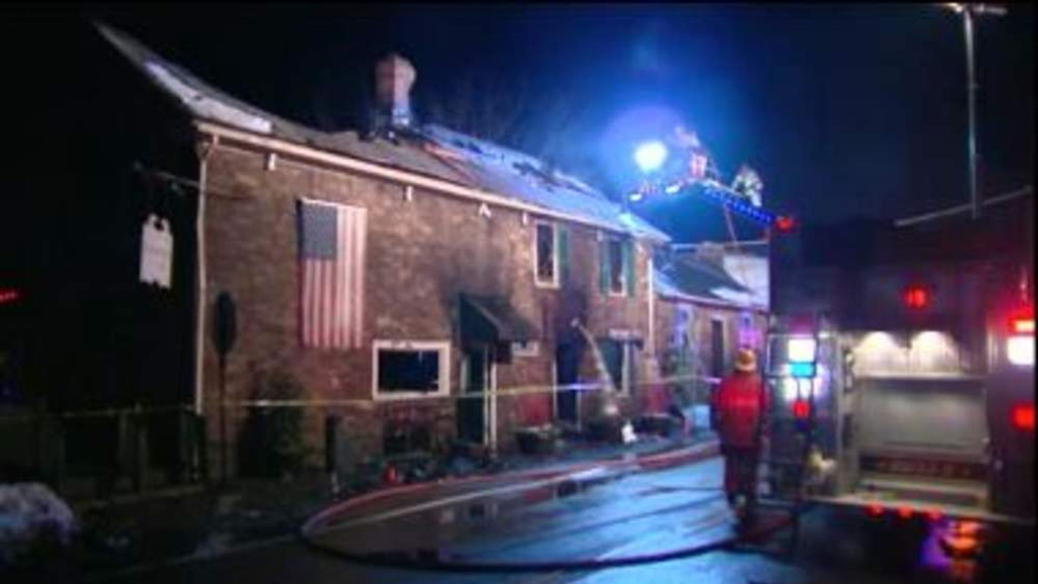 Fire Destroys Inn Used By George Washington | US News | Sky News