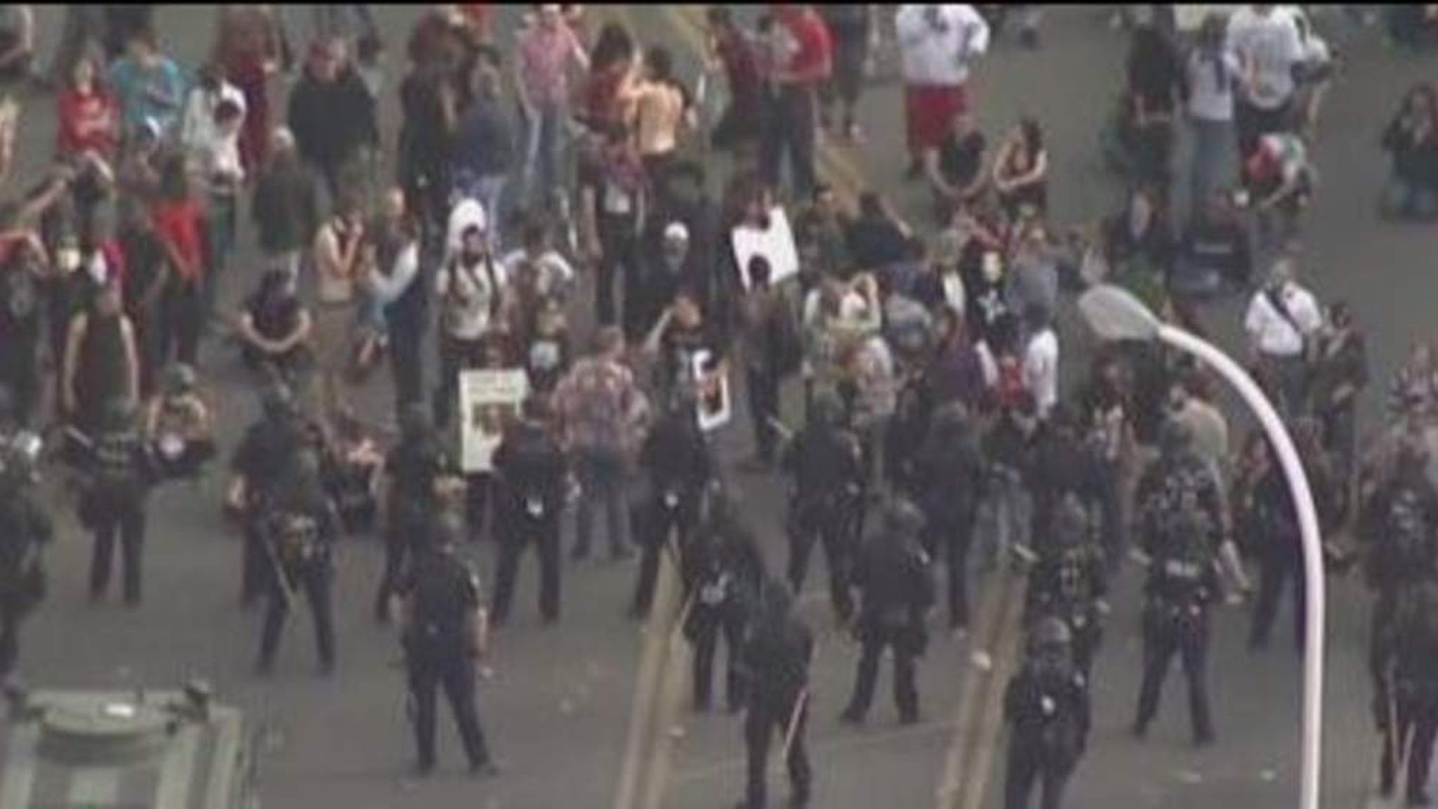 Police Shooting Video Sparks Violent Protests | US News | Sky News