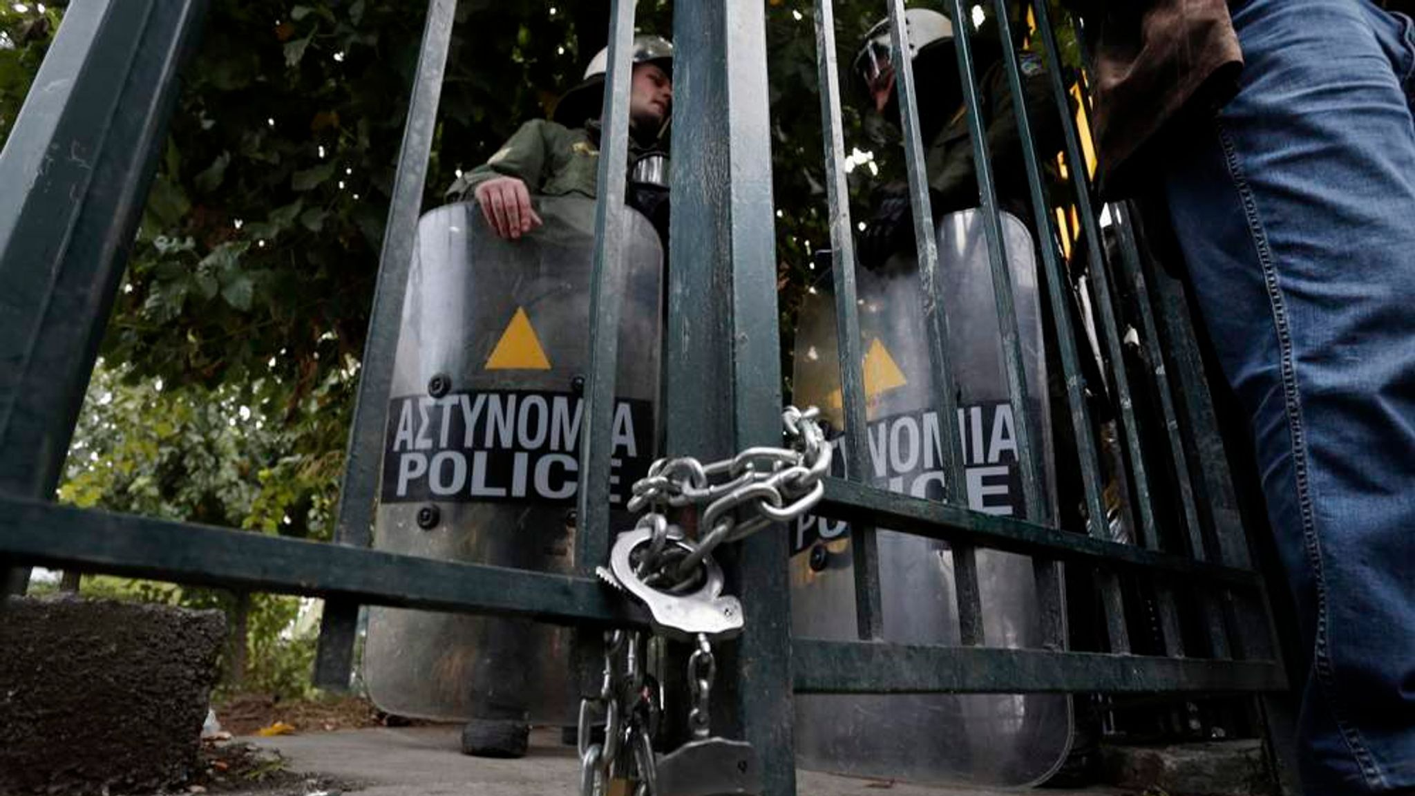 Greece: Riot Police In Broadcaster Raid | World News | Sky News
