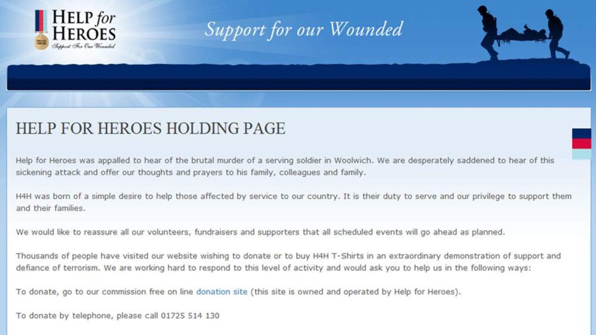 Woolwich: Help For Heroes Swamped With Pledges | UK News | Sky News