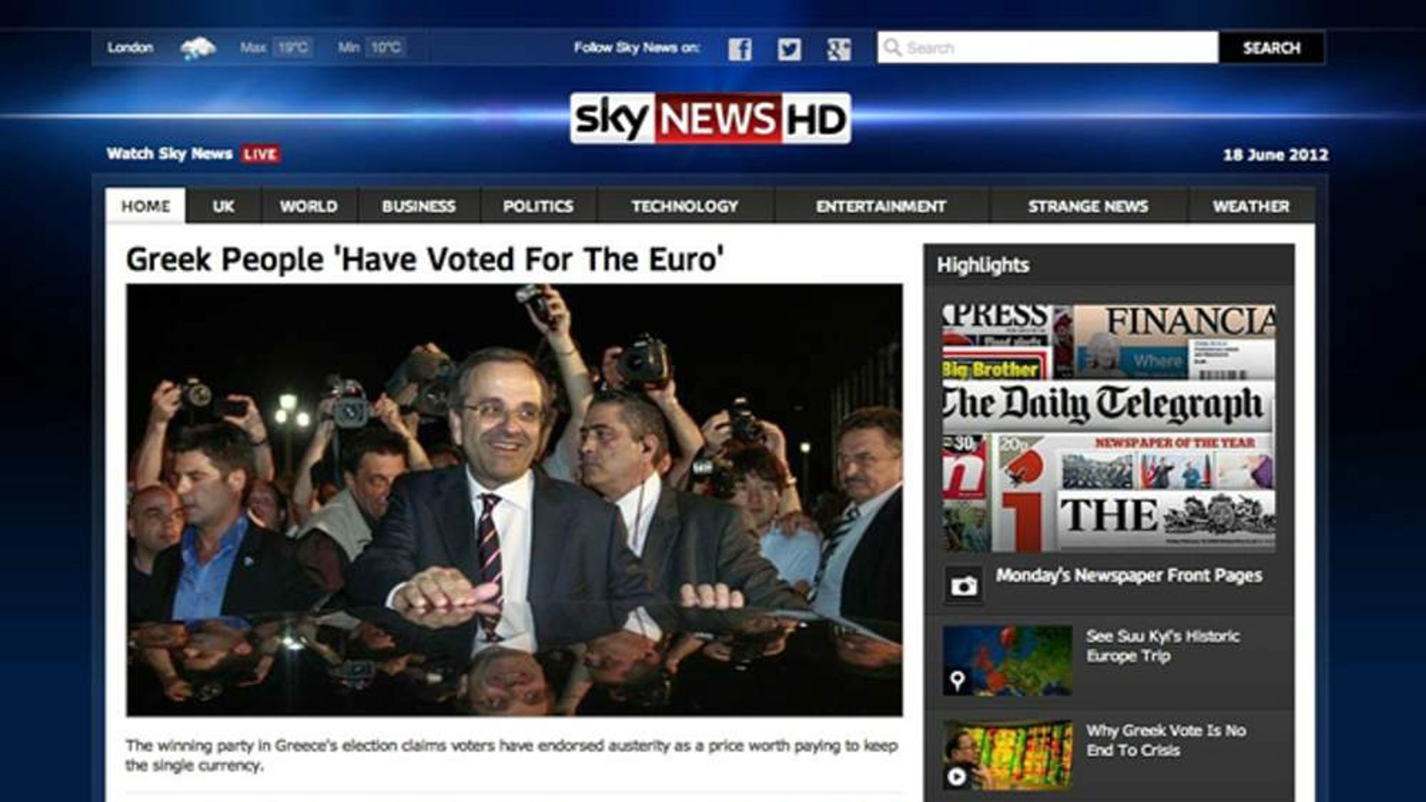 Welcome To The New-Look Sky News Website | UK News | Sky News