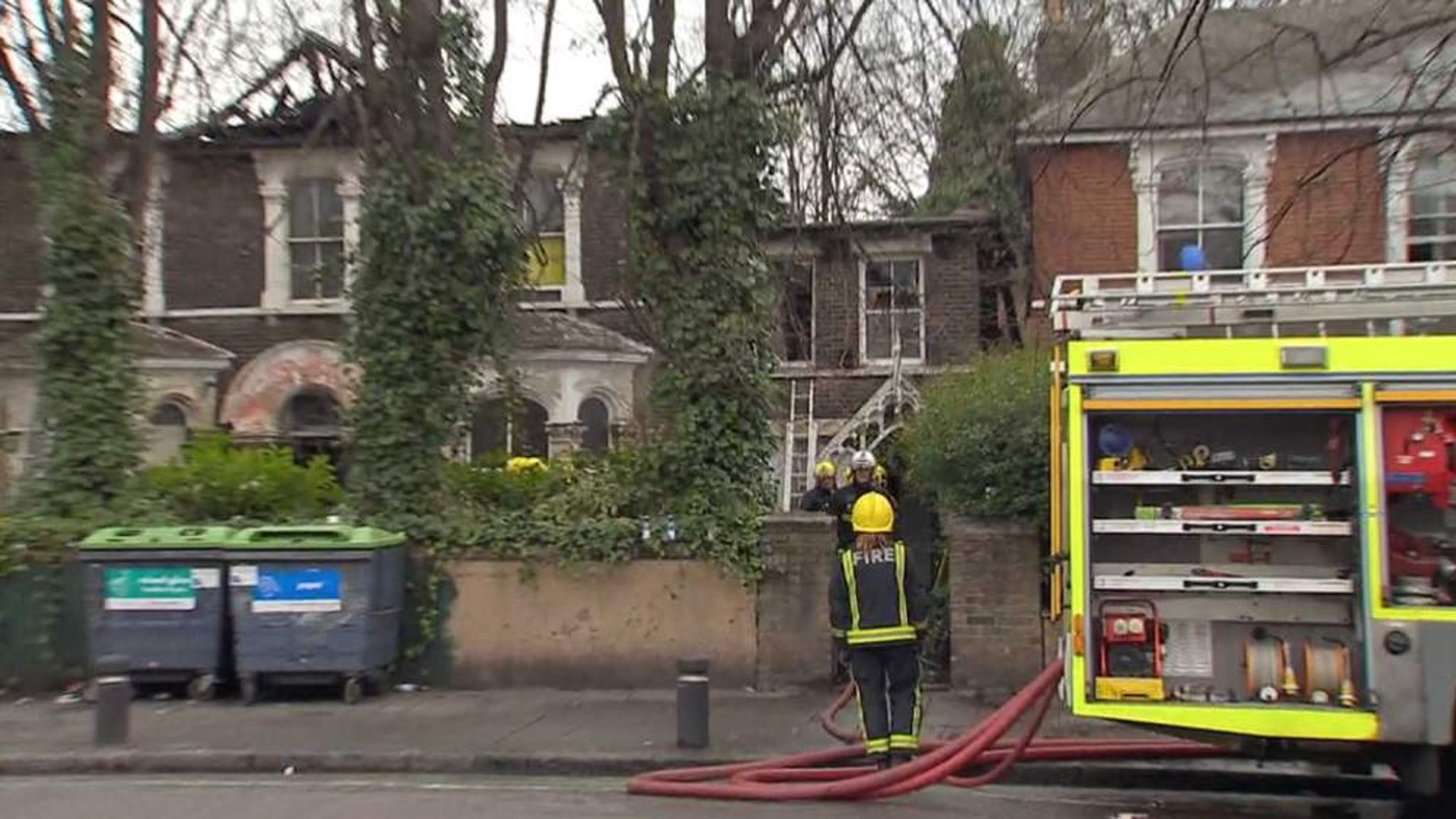Fire Ravages Disused House In East London | UK News | Sky News