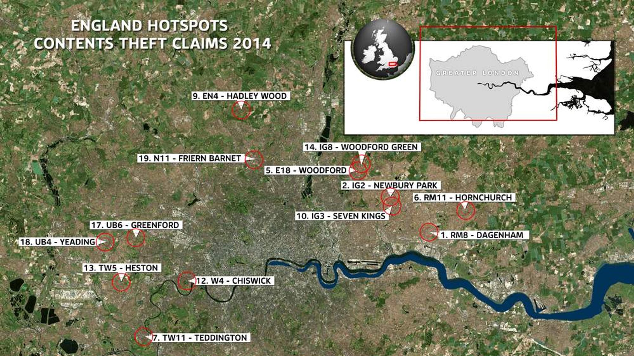 Burglary Hotspots Do You Live In One Uk News Sky News
