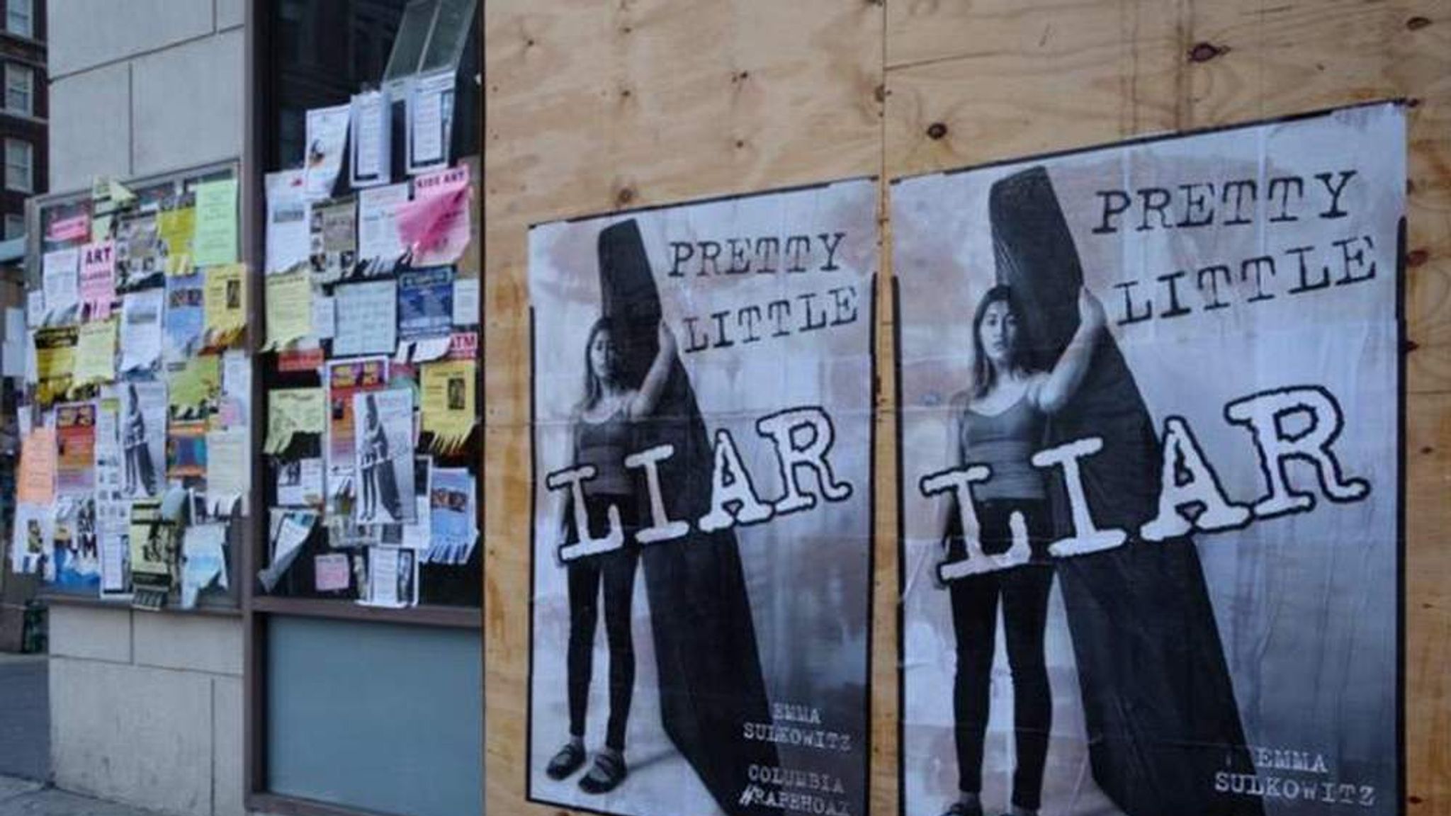 '#RapeHoax' Posters Target University Accuser | US News | Sky News