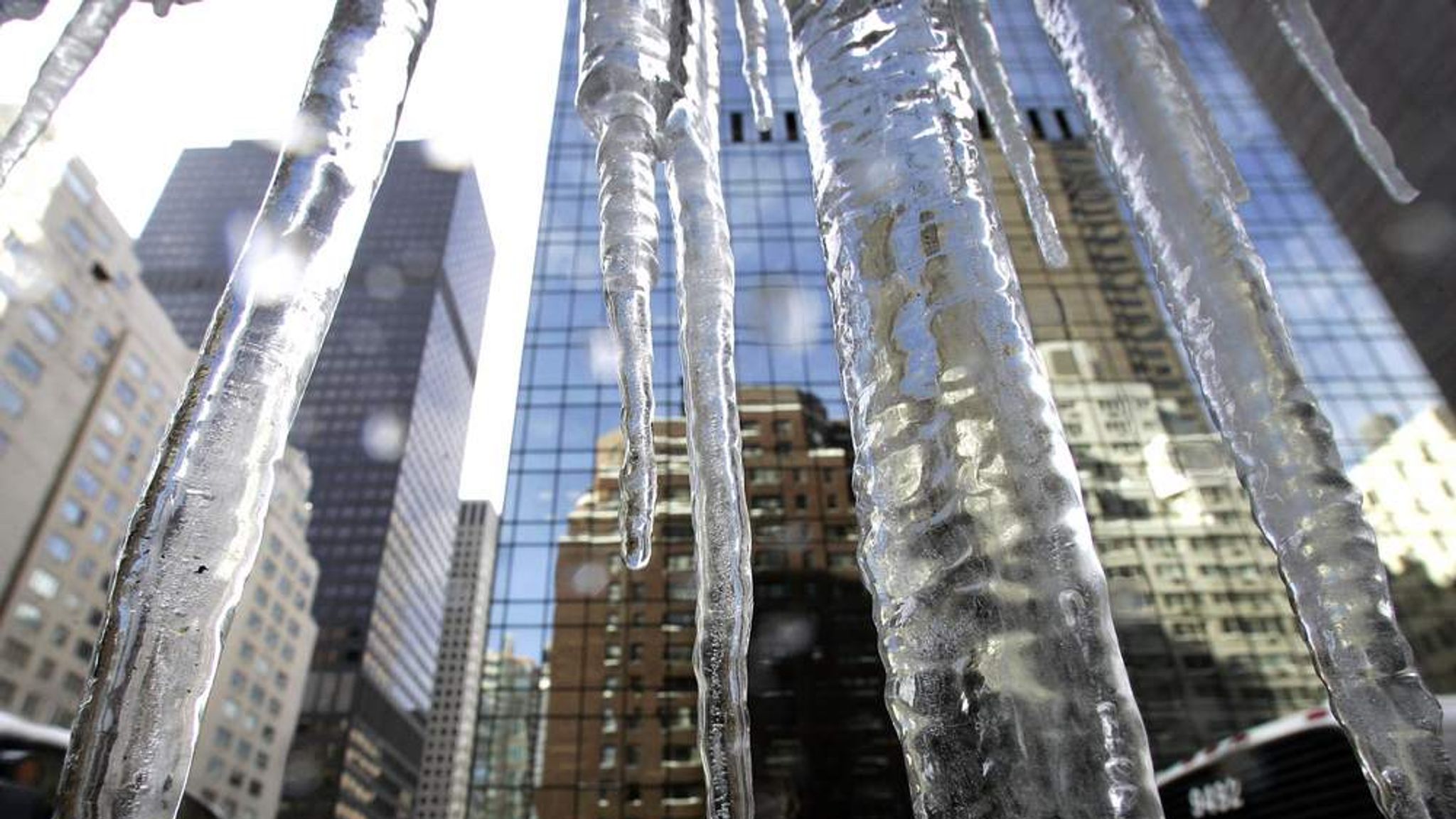 Ice Could Fall From Skyscrapers As Thaw Sets In | US News | Sky News