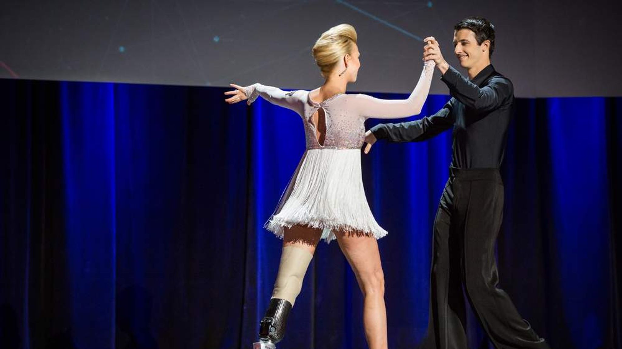 Boston Marathon Bombing Survivor Dances Again | US News | Sky News