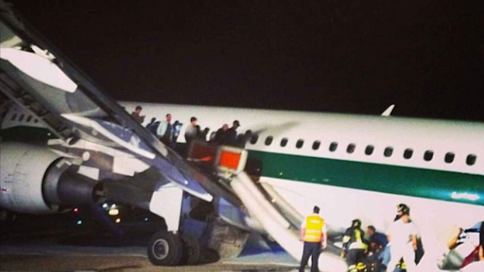 Plane Skids Off Runway At Rome Airport | World News | Sky News