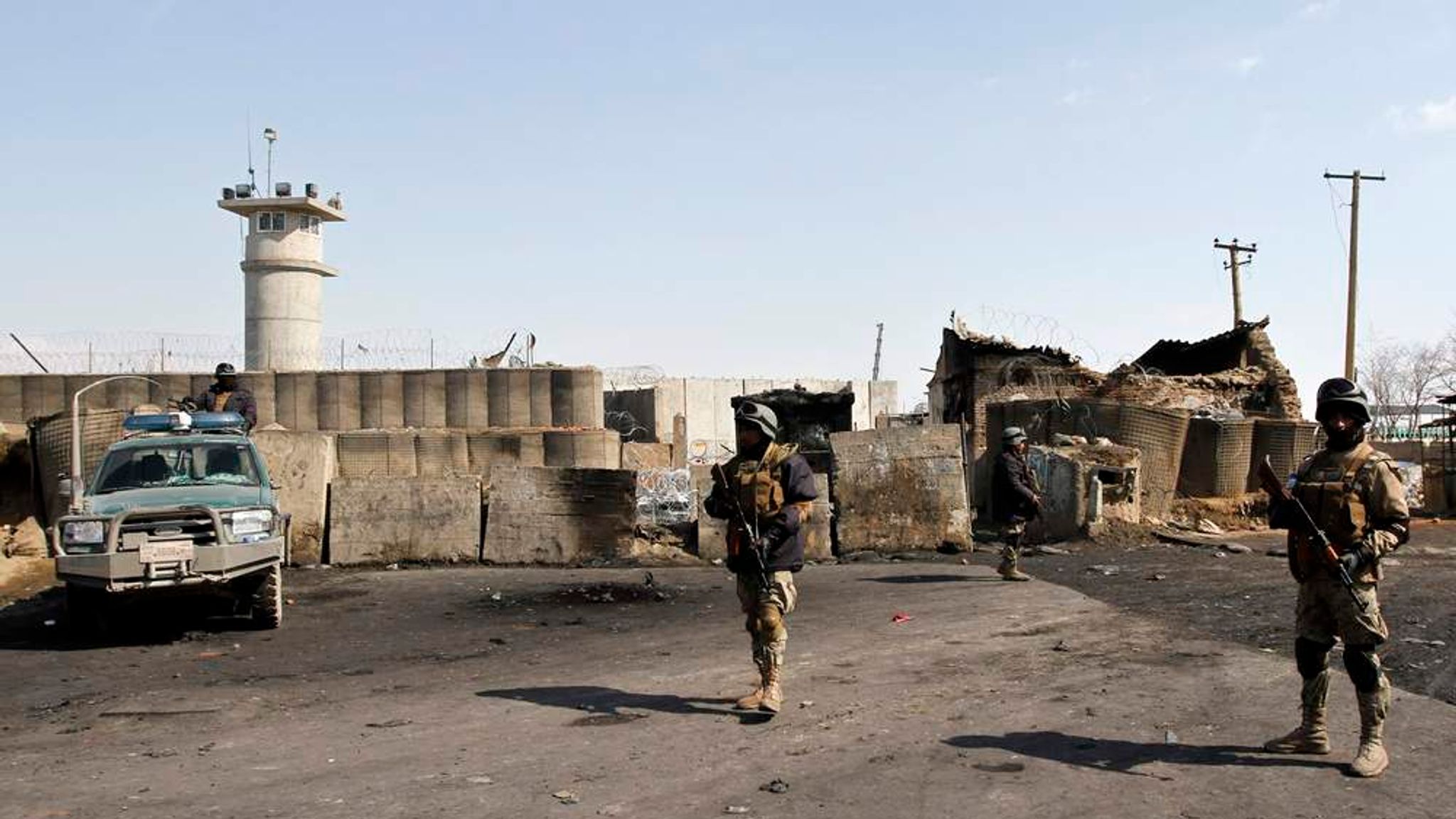 Taliban Rockets Damage US General's Plane | World News | Sky News