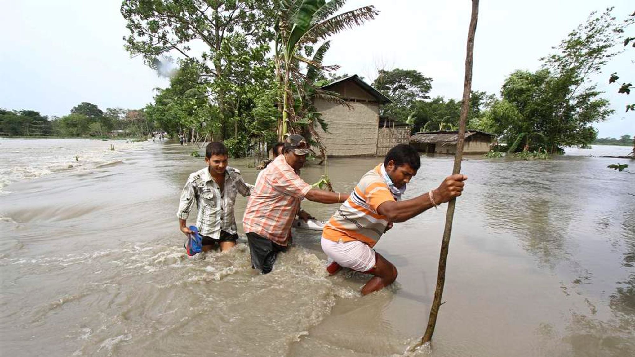 India Floods Displace One Million People | World News | Sky News