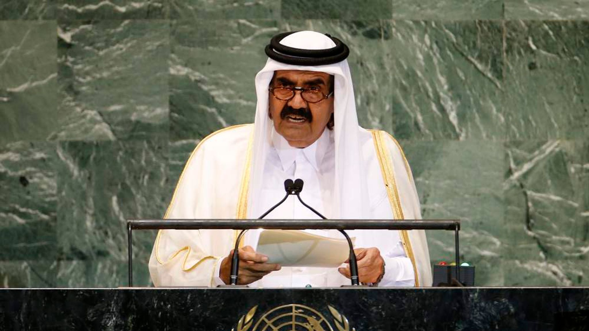 Qatar Ruler's Visit 'Tacit Support For Hamas' | World News | Sky News